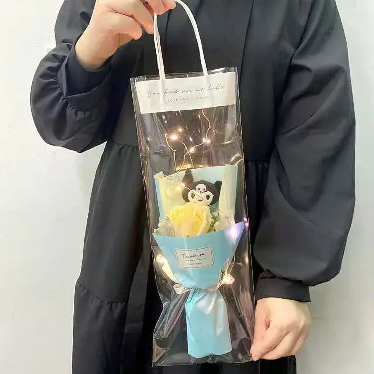 Kawaii Sanrio Hello Kitty Bouquet Kuromi Cinnamoroll Melody Led Light ...