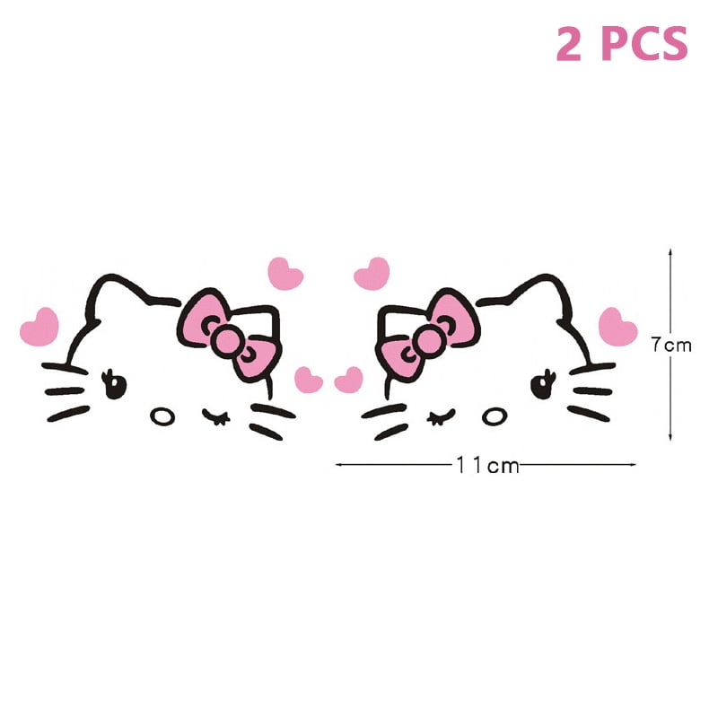 Kawaii Sanrio Hello Kitty Car Sticker Rearview Mirror Sticker Car Body ...