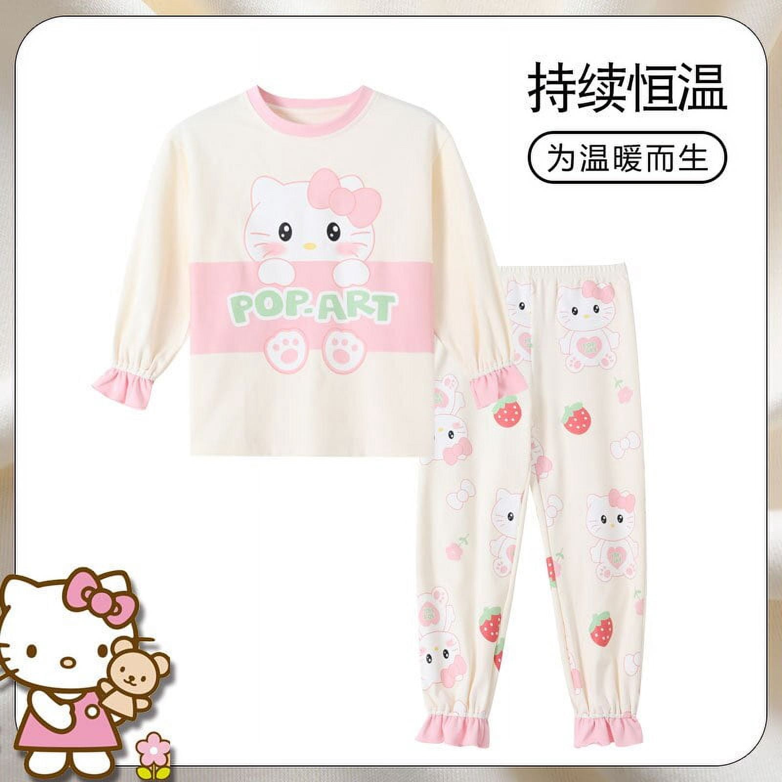 Kawaii Sanrio Hello Kitty Cinnamoroll Kuromi Children Long-sleeved ...