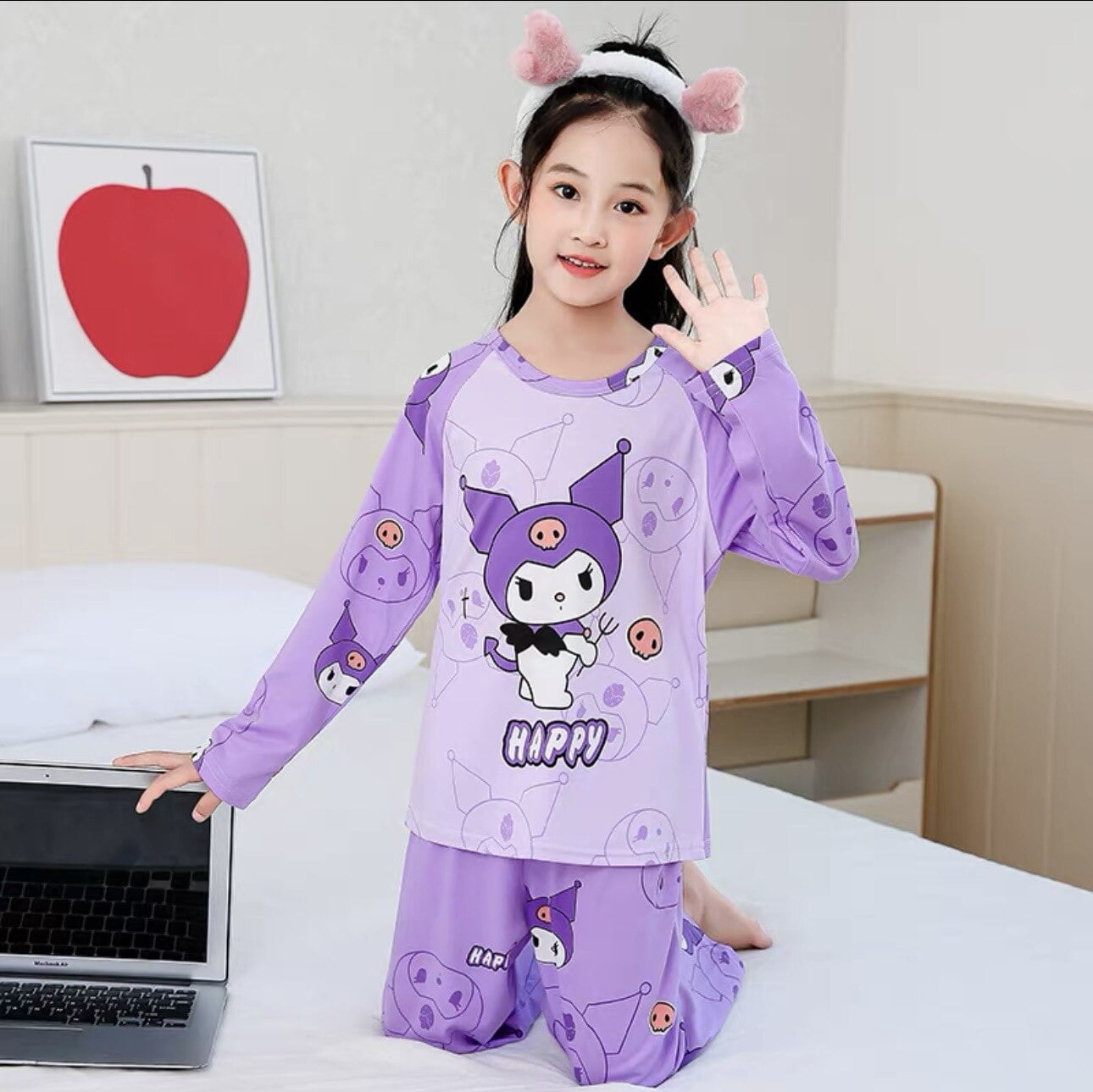 Kawaii Sanrio Hello Kitty Cinnamoroll Kuromi Children Pajamas Anime ...