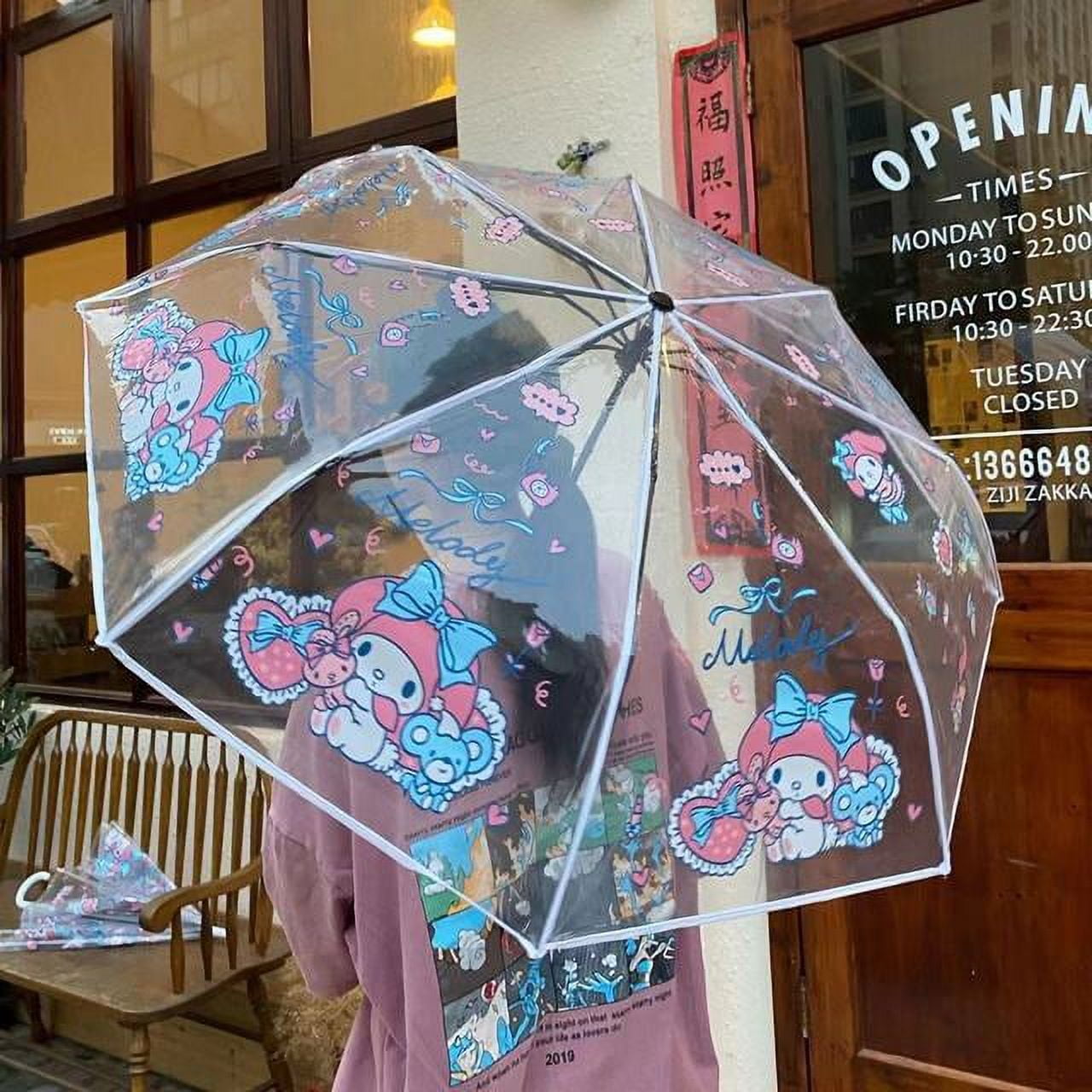 Kawaii Sanrio Hello Kitty Cinnamoroll Umbrella Kuromi Automatic ...
