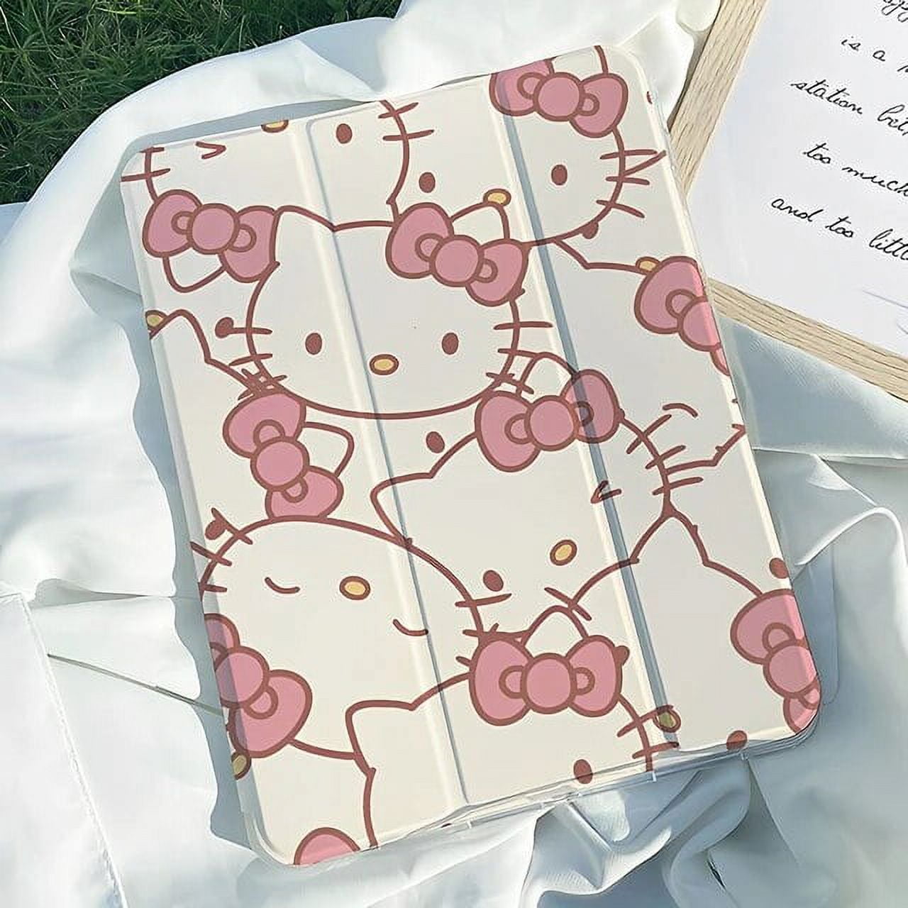 Kawaii Sanrio Hello Kitty Clear IPad Case Cartoon Silicone Protective ...
