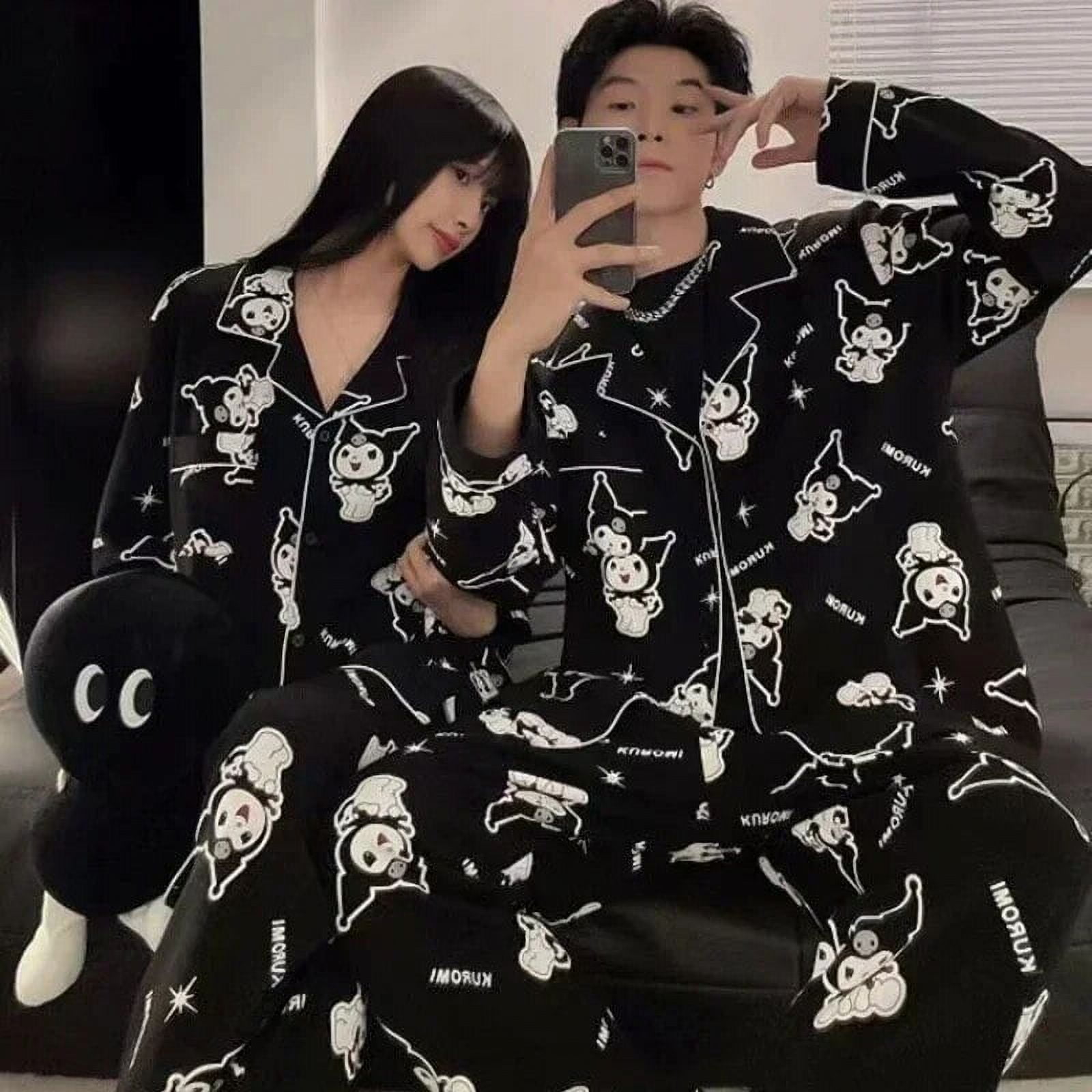 Kawaii Sanrio Hello Kitty Couple Pajamas Man Autumn Cute Long Sleeved ...