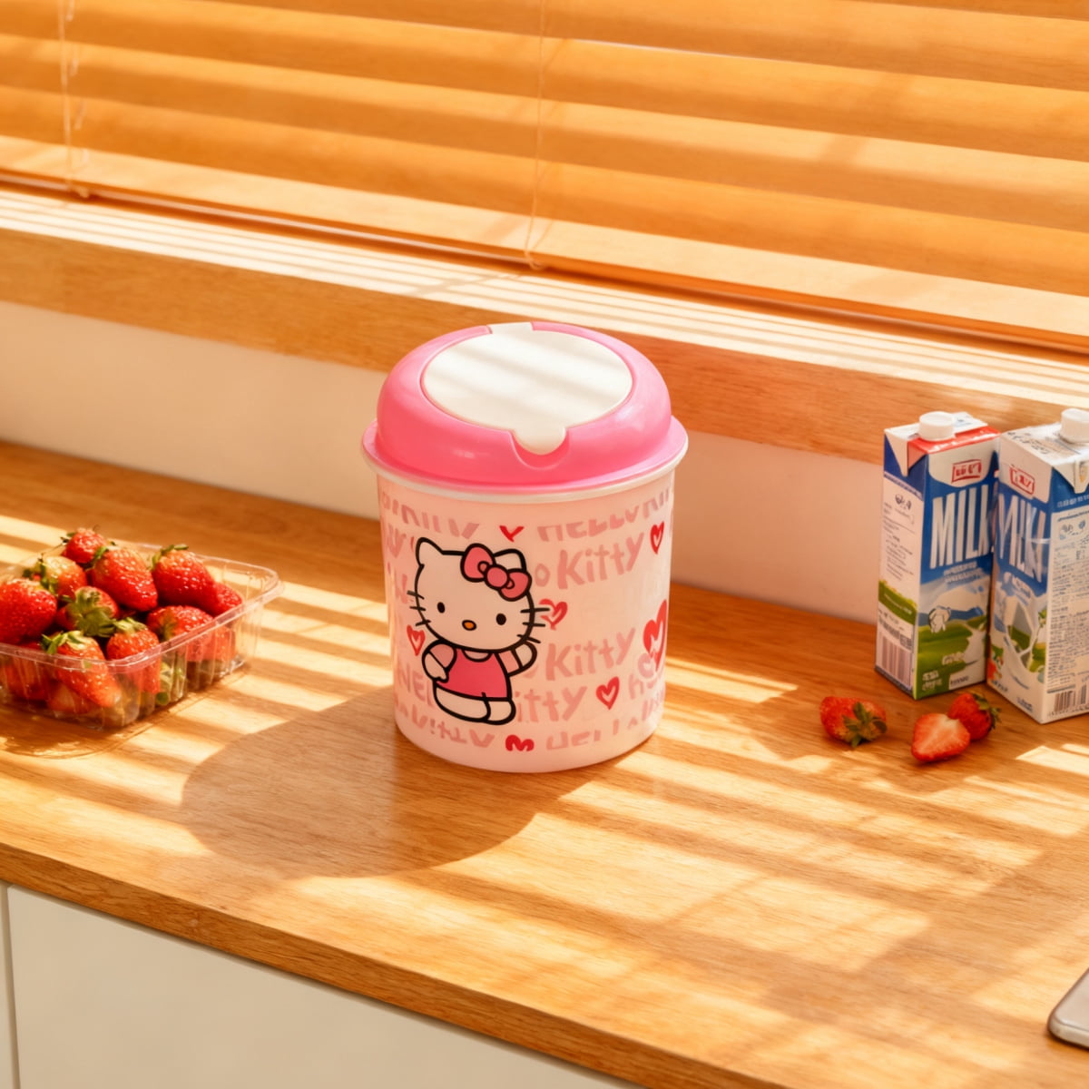 Kawaii Sanrio Hello Kitty Desktop Trash Can Household Mini Size Office ...