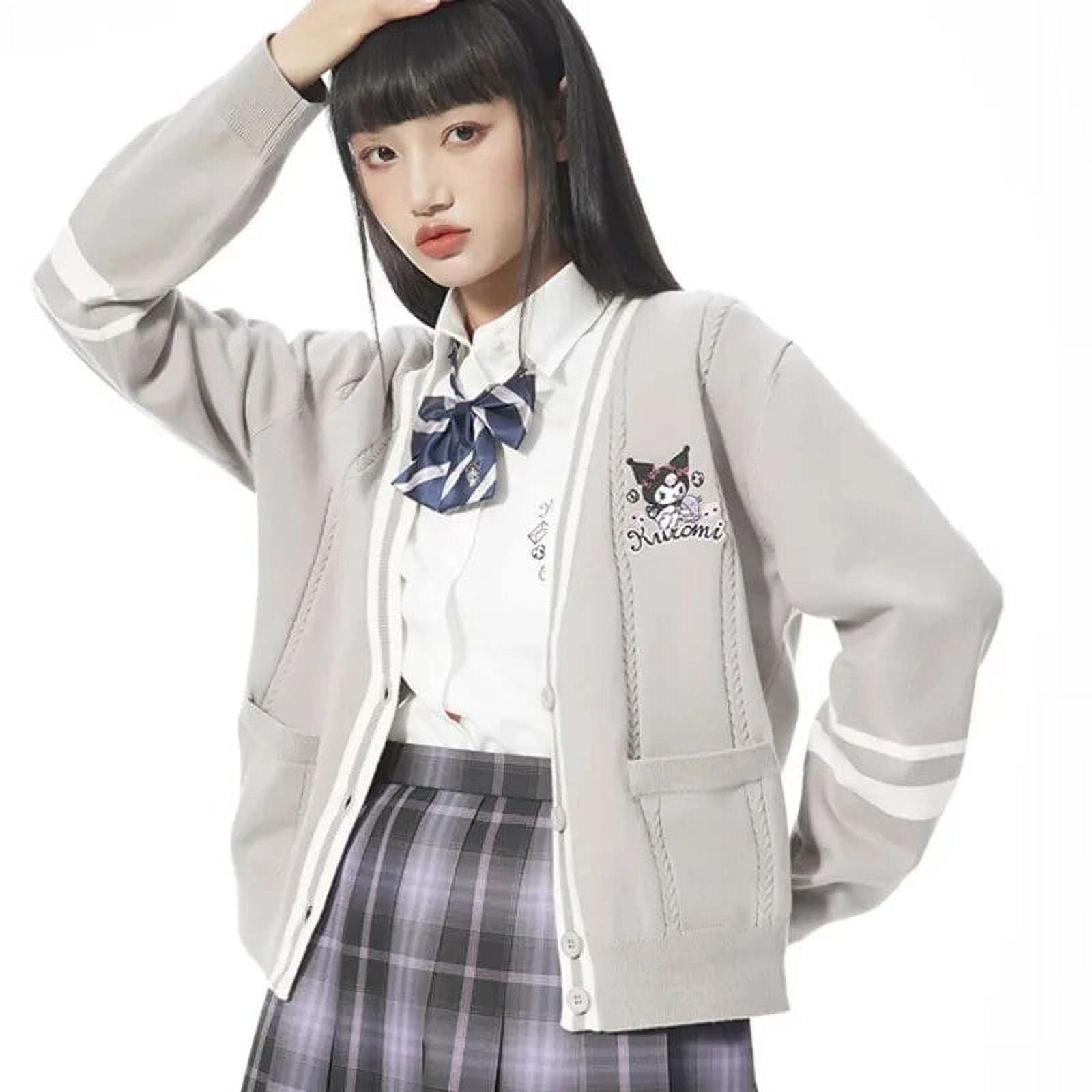 Kawaii Sanrio Hello Kitty Embroidery Knitted Sweater Women Cute Cartoon ...