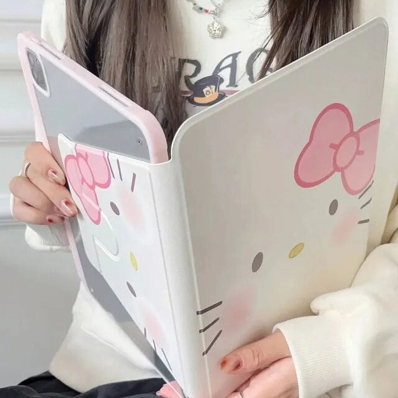 Kawaii Sanrio Hello Kitty Ipad Case for Ipad Pro 2022 2021 2020 2018 Bend-Resistant Air 5 4 3 ...