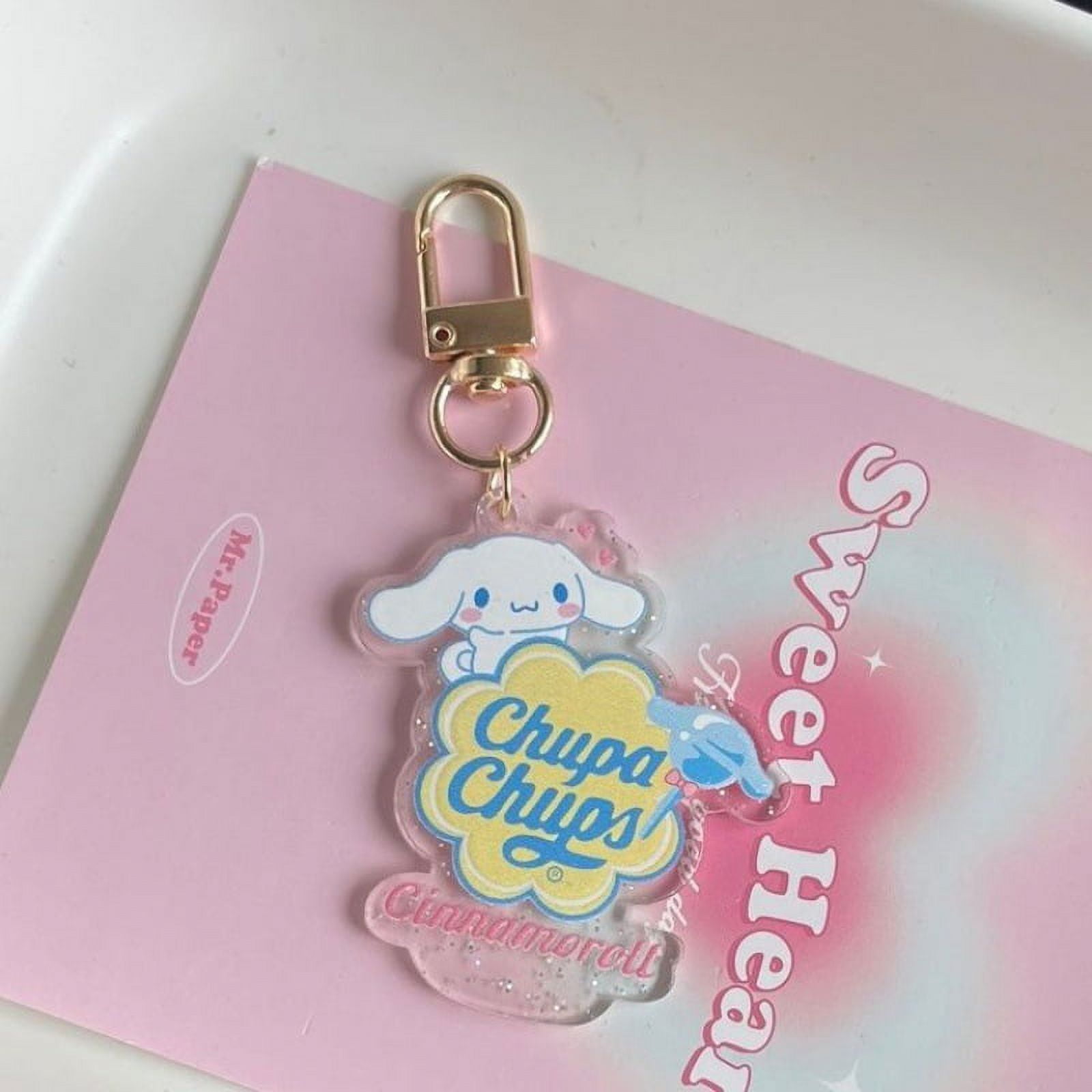 Kawaii Sanrio Hello Kitty Keychain Cartoon Cinnamoroll My Melody Kuromi ...