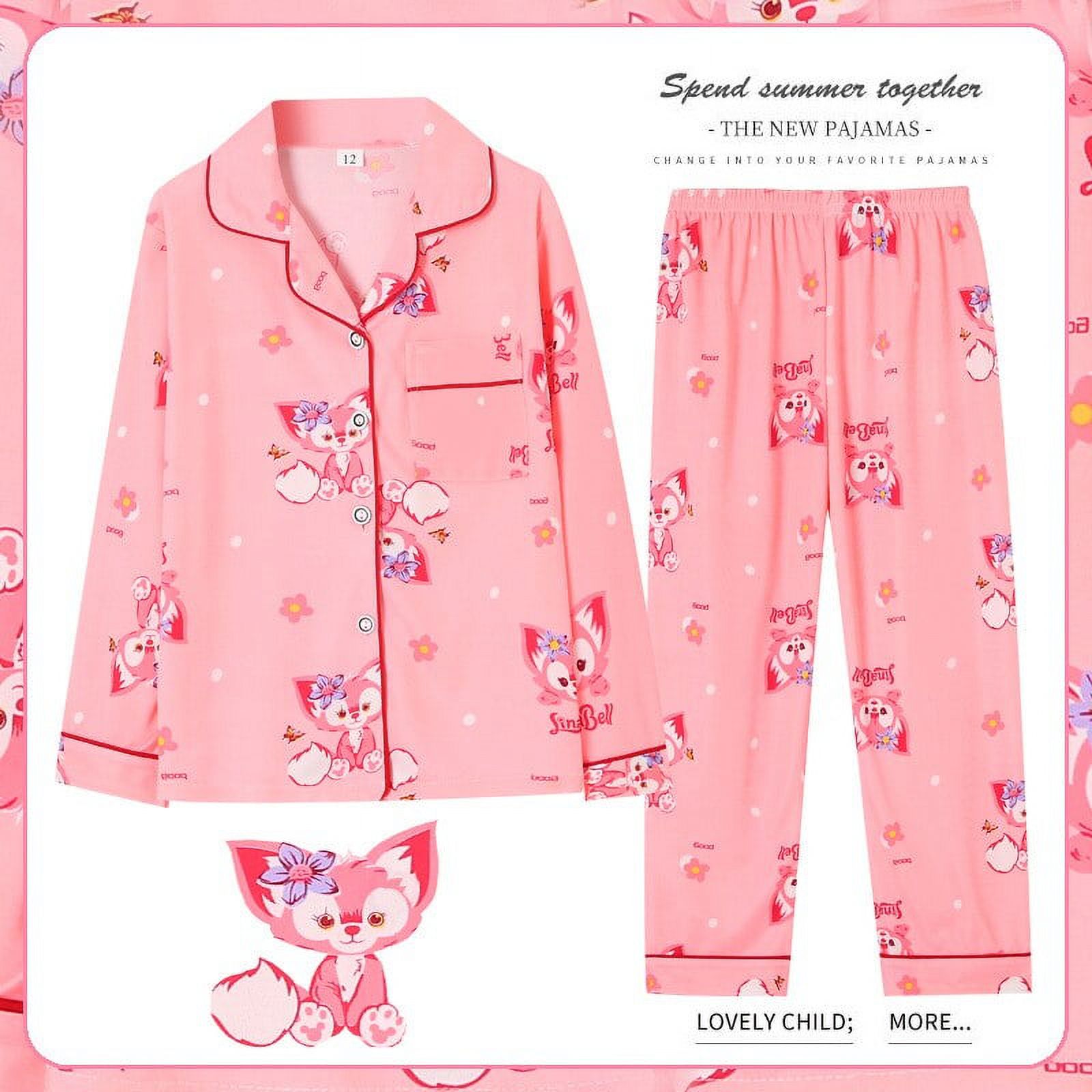 Kawaii Sanrio Hello Kitty Kuromi Children Long-sleeved Pajamas Anime ...