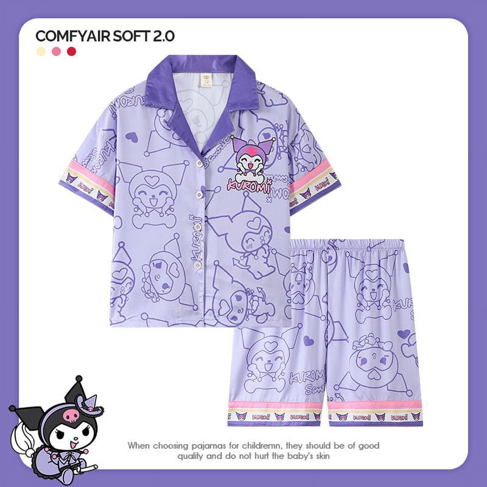 Kawaii Sanrio Hello Kitty Kuromi Cinnamoroll Children's Cartoon Pajamas ...