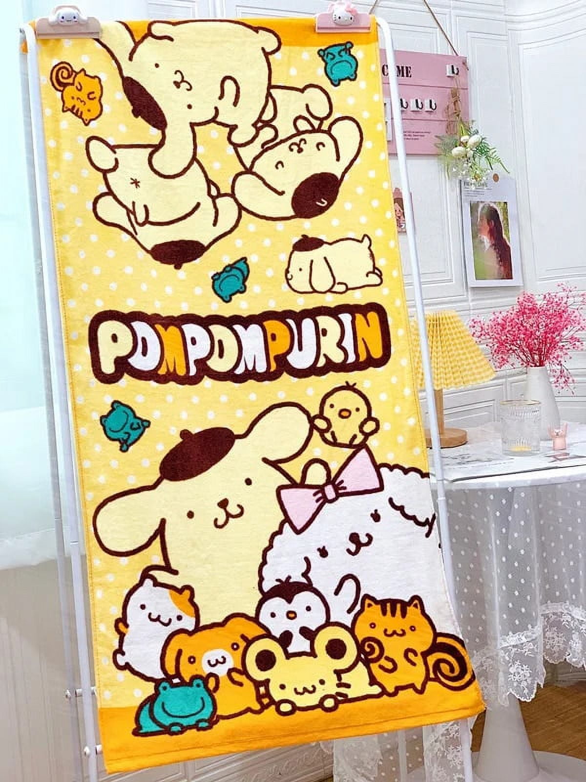 Kawaii Sanrio Hello Kitty Kuromi My Melody Cinnamoroll Bath Towel Pure