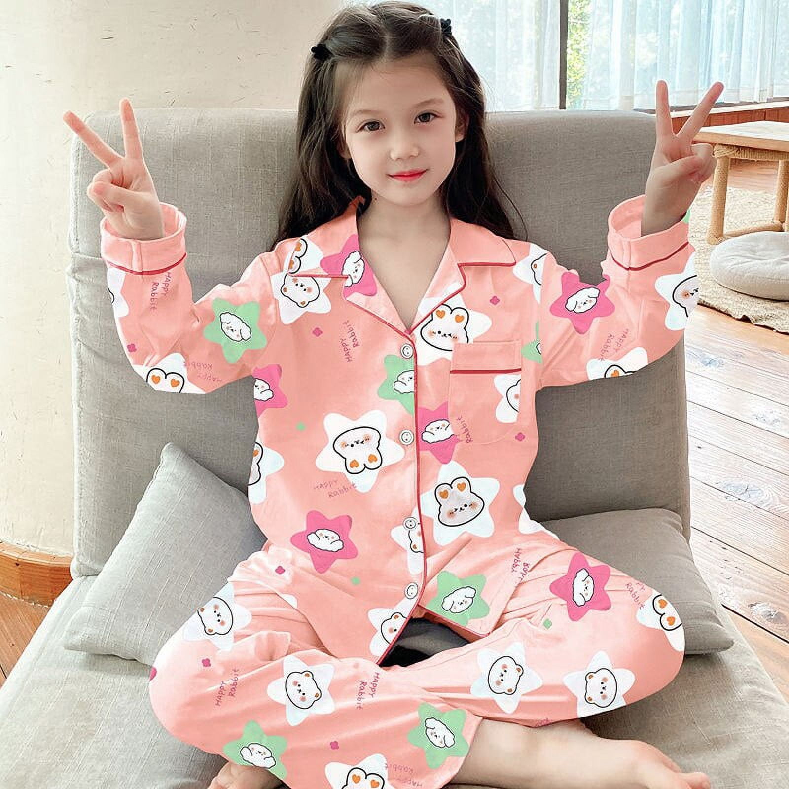 Kawaii Sanrio Hello Kitty Kuromi Spring and Fall Children's Pajamas ...