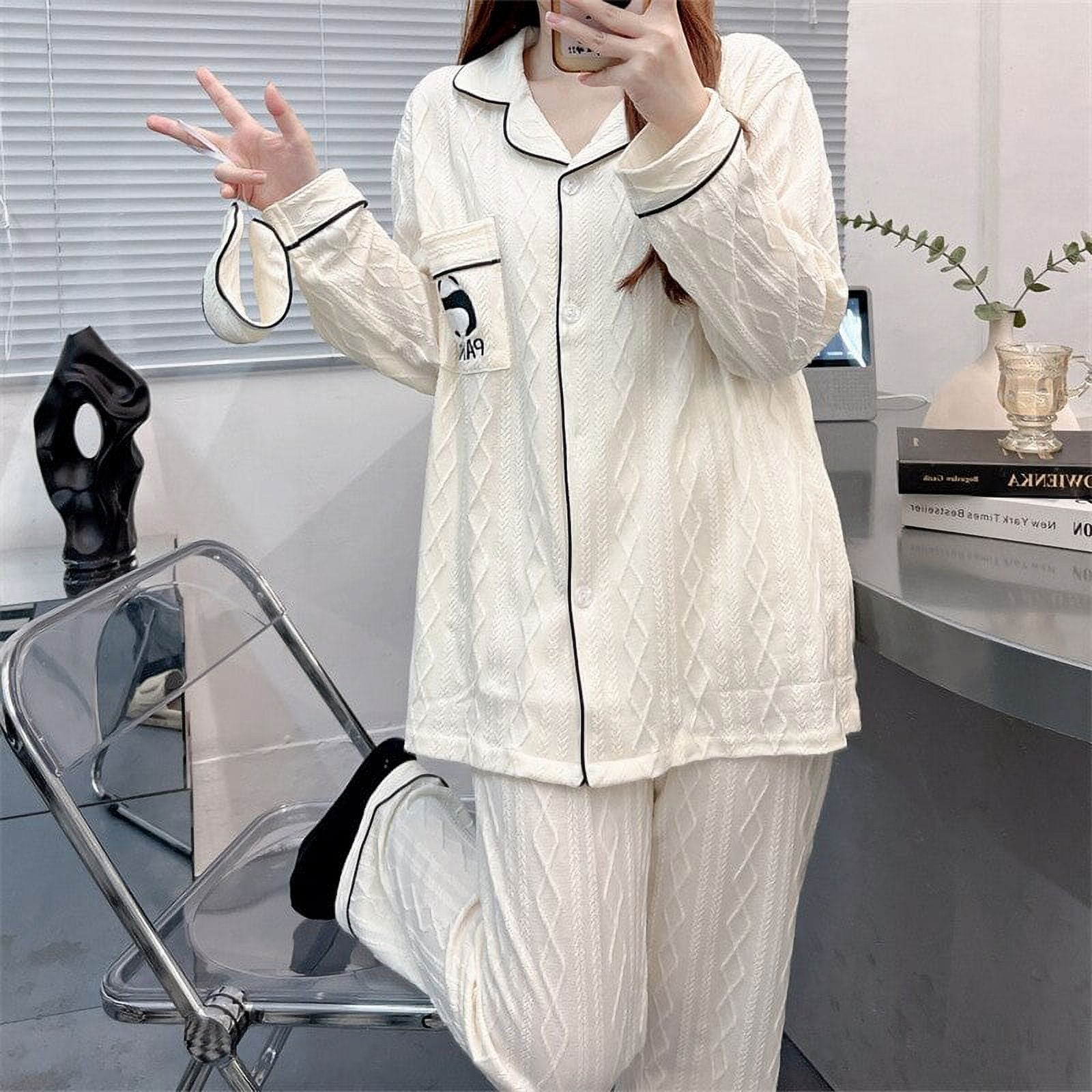 Kawaii Sanrio Hello Kitty Pachacco Cute Cartoon Women's Pajamas Spring Autumn New Japanese Style ...