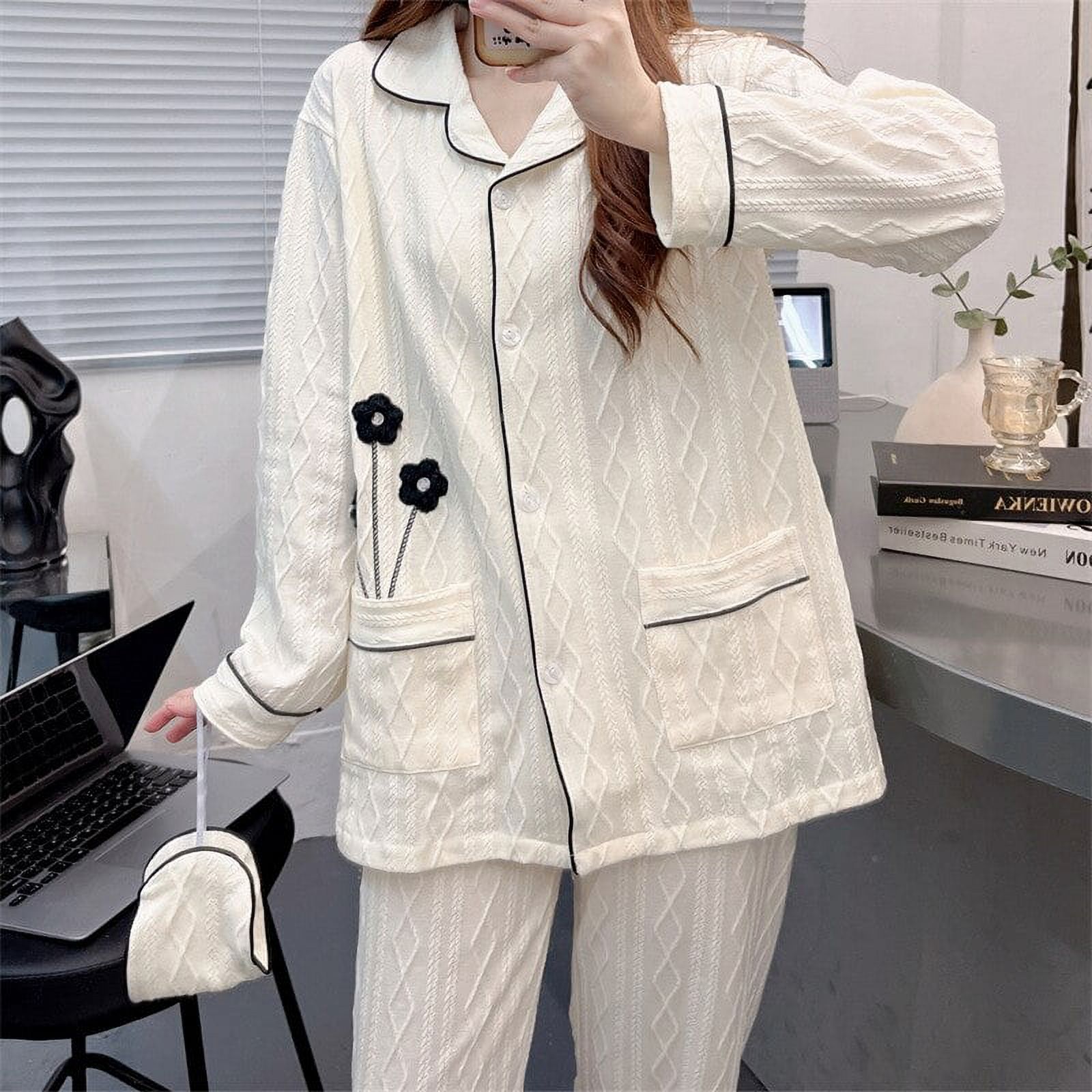 Kawaii Sanrio Hello Kitty Pachacco Cute Cartoon Women's Pajamas Spring Autumn New Japanese Style ...