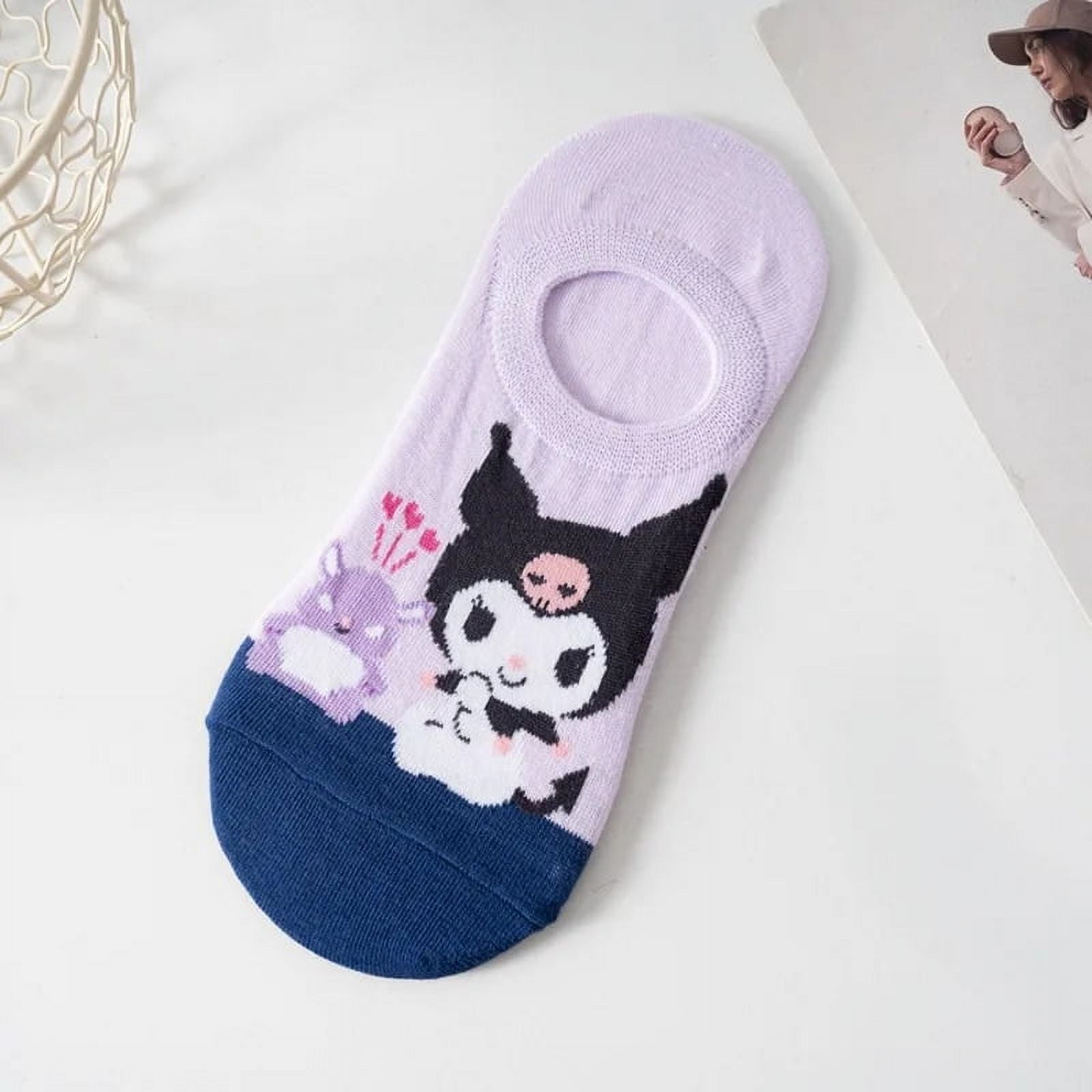 Kawaii Sanrio Hello Kitty Sock Cute Cartoon My Melody Cinnamoroll Girls ...