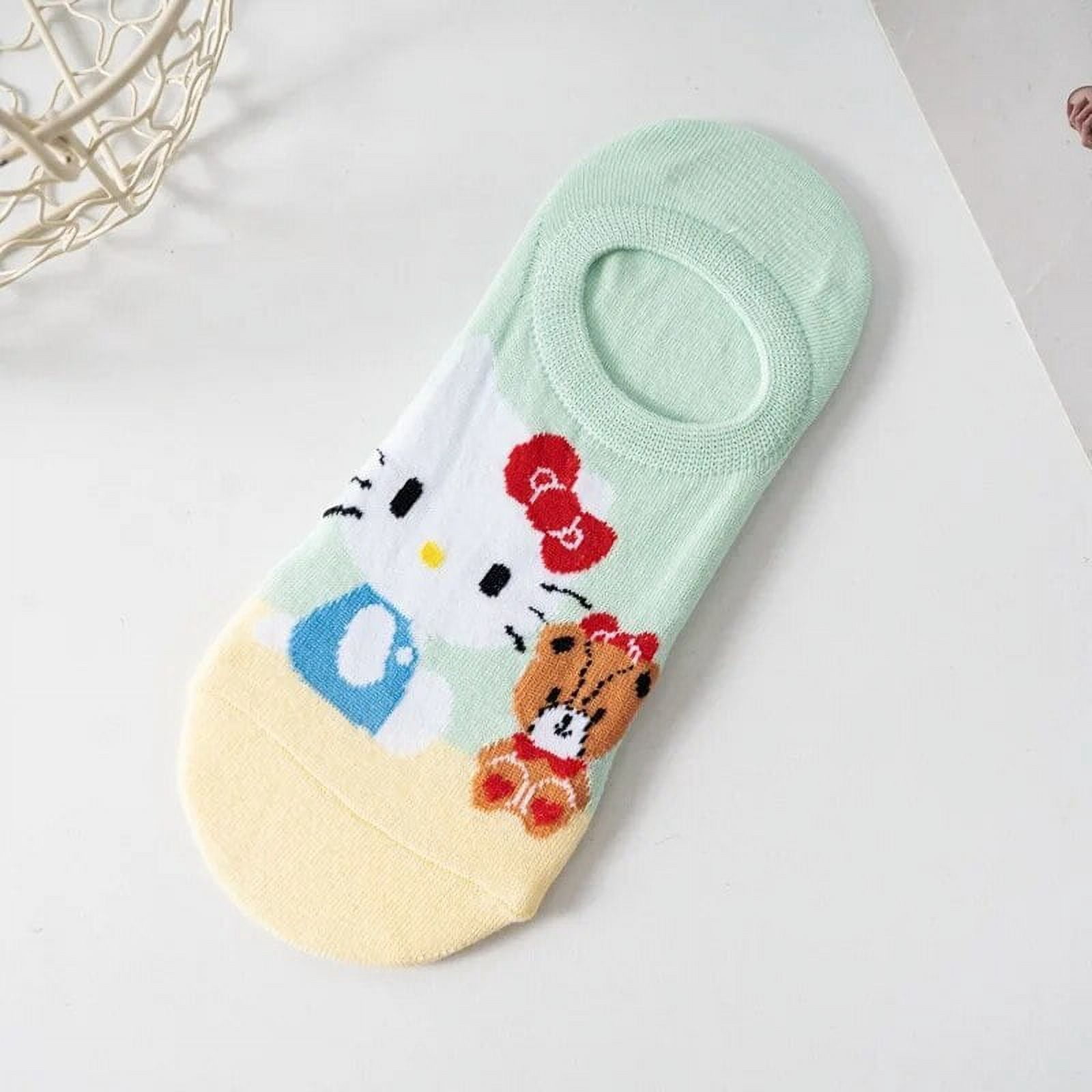 Kawaii Sanrio Hello Kitty Sock Cute Cartoon My Melody Cinnamoroll Girls ...
