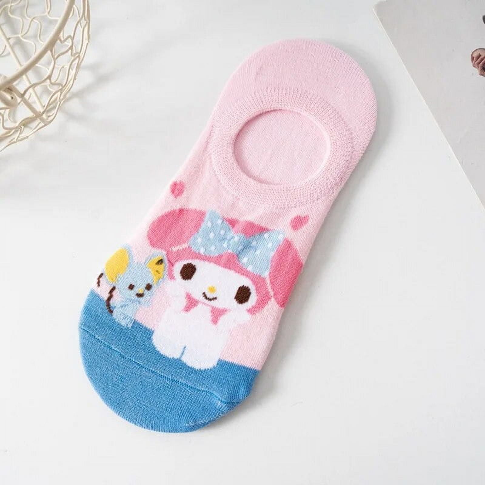 Kawaii Sanrio Hello Kitty Sock Cute Cartoon My Melody Cinnamoroll Girls ...