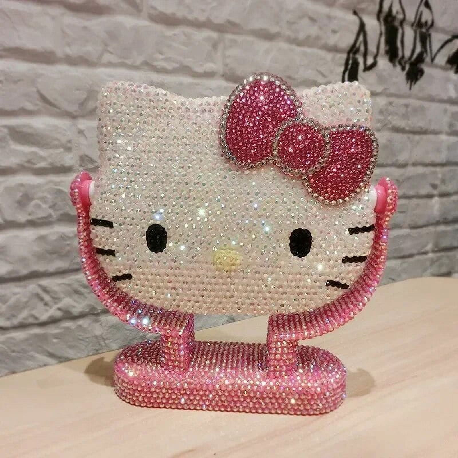 Kawaii Sanrio Hello Kitty Vanity Mirror Shiny Rhinestones Beauty ...