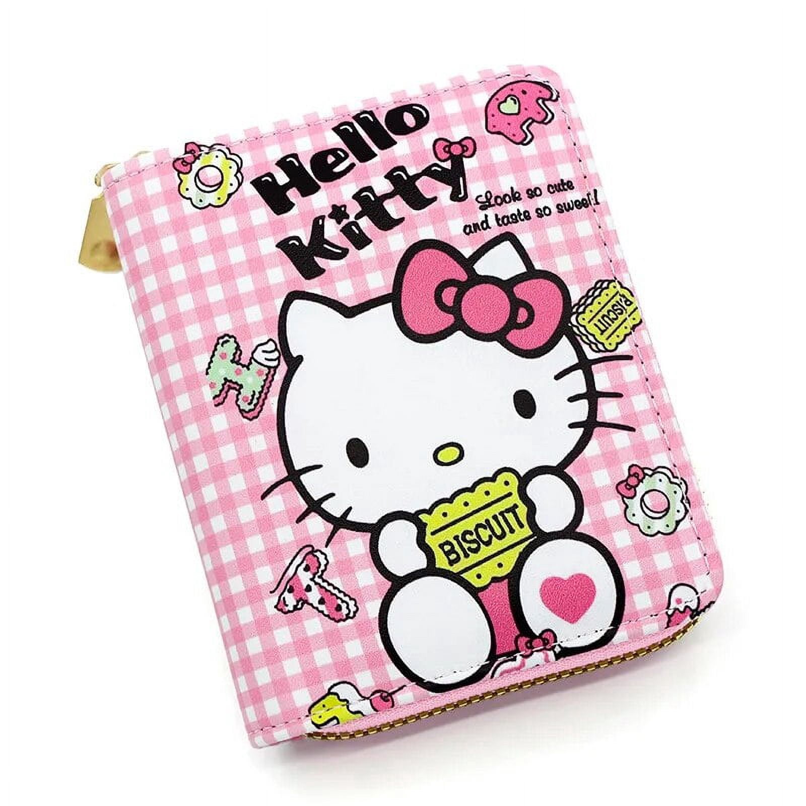 Kawaii Sanrio Hello Kitty Wallet PU Leather Anime Cartoon Printing ...