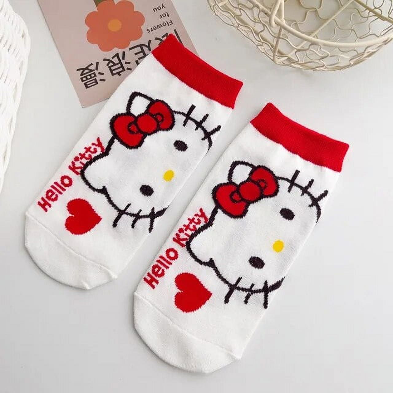 Kawaii Sanrio Hello Kitty Women Socks Cute Cartoon Christmas Socks ...