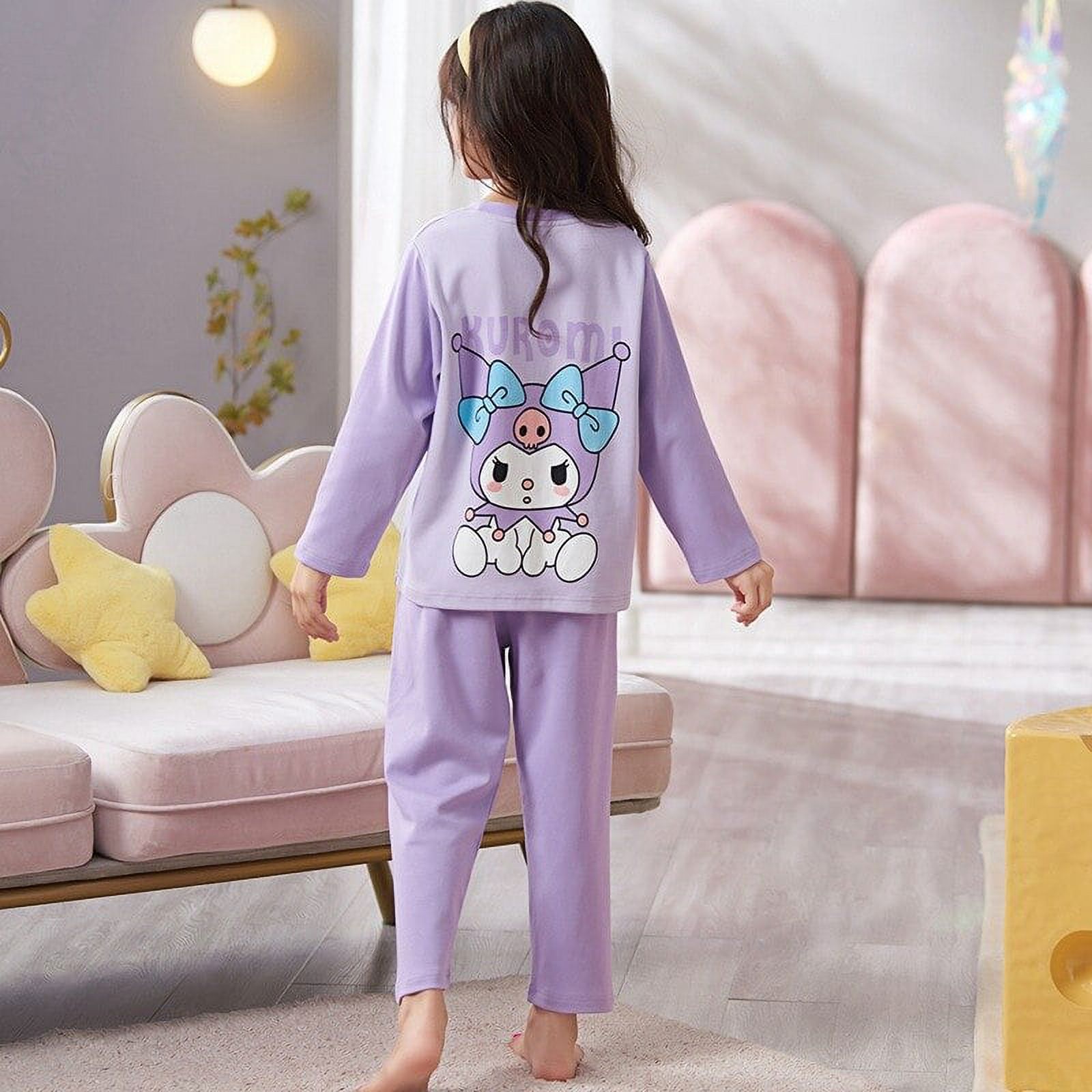 Kawaii Sanrio Hello Kitty Y2k Long Sleeve Pajamas Anime Cinnamoroll My ...