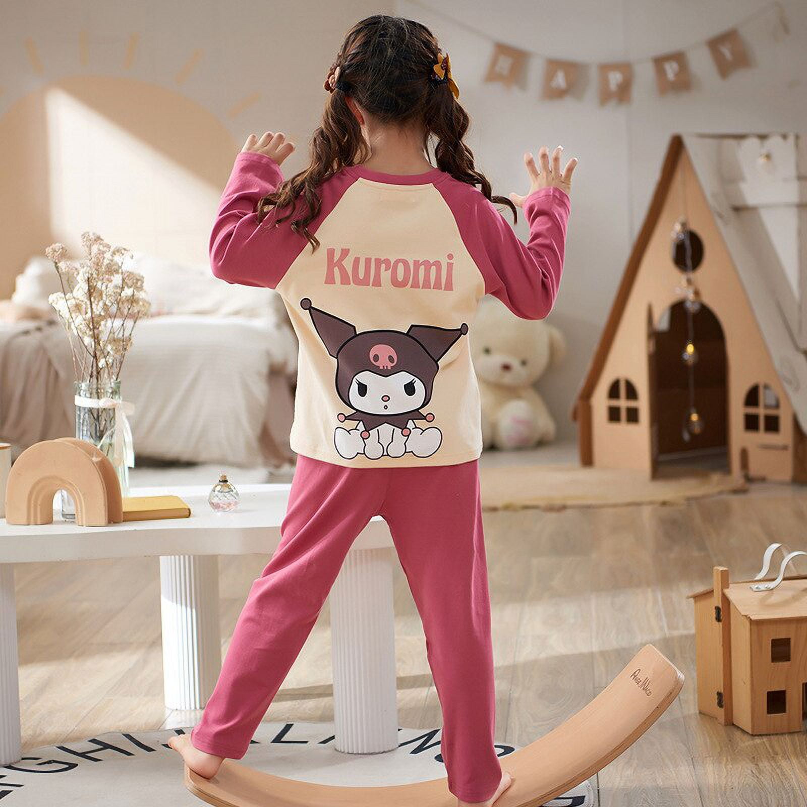 Kawaii Sanrio Hello Kitty Y2k Long Sleeve Pajamas Anime Cinnamoroll My ...