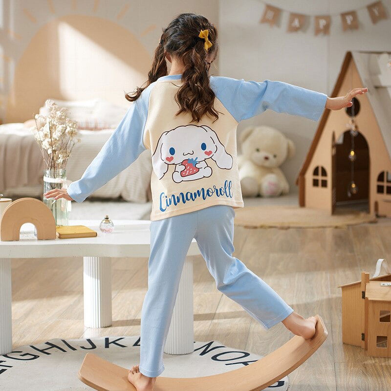 Kawaii Sanrio Hello Kitty Y2k Long Sleeve Pajamas Anime Cinnamoroll My ...