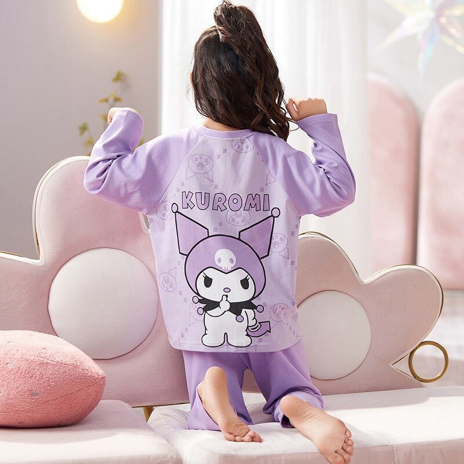 Kawaii Sanrio Hello Kitty Y2k Long Sleeve Pajamas Anime Cinnamoroll My ...