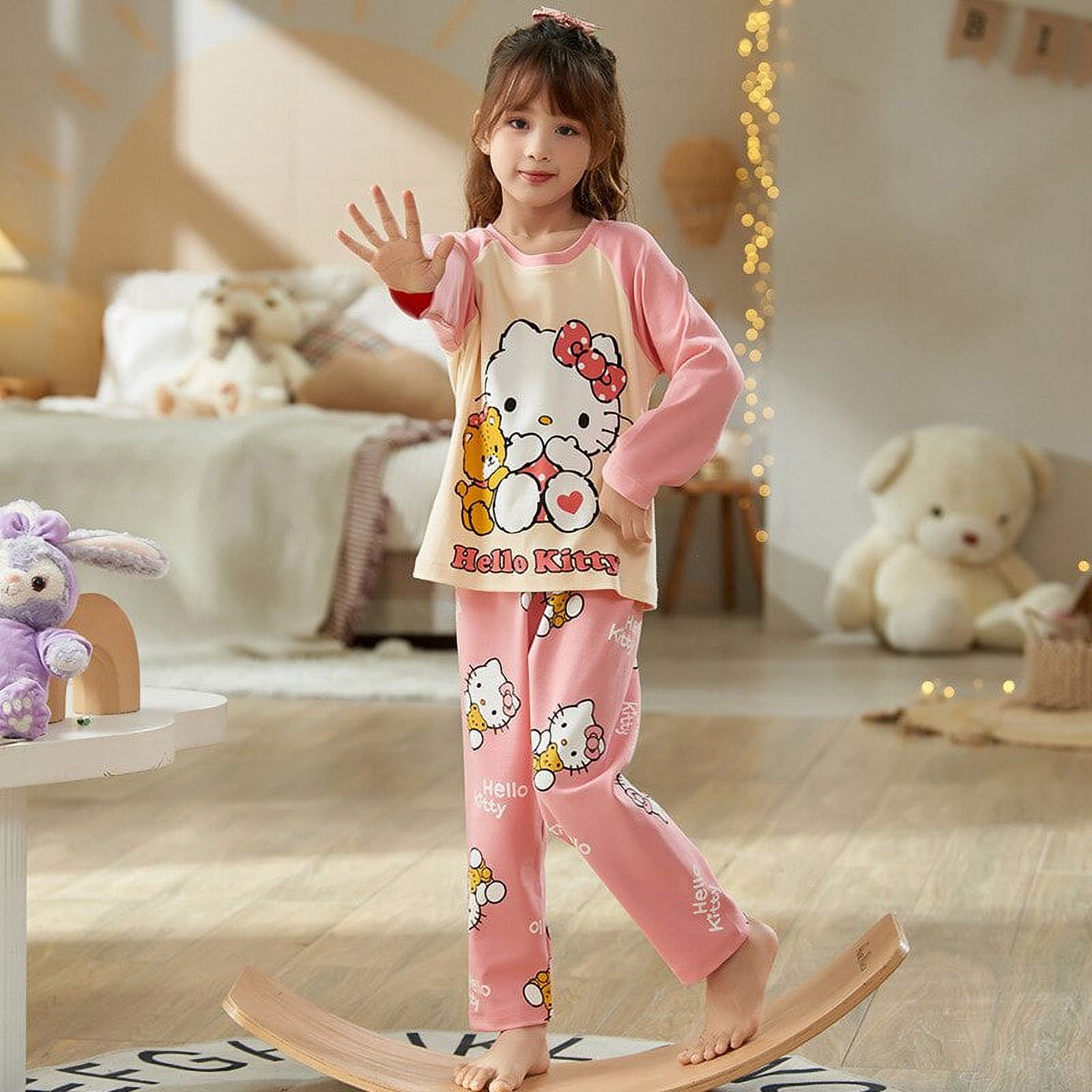 Kawaii Sanrio Hello Kitty Y2k Long Sleeve Pajamas Anime Cinnamoroll My ...