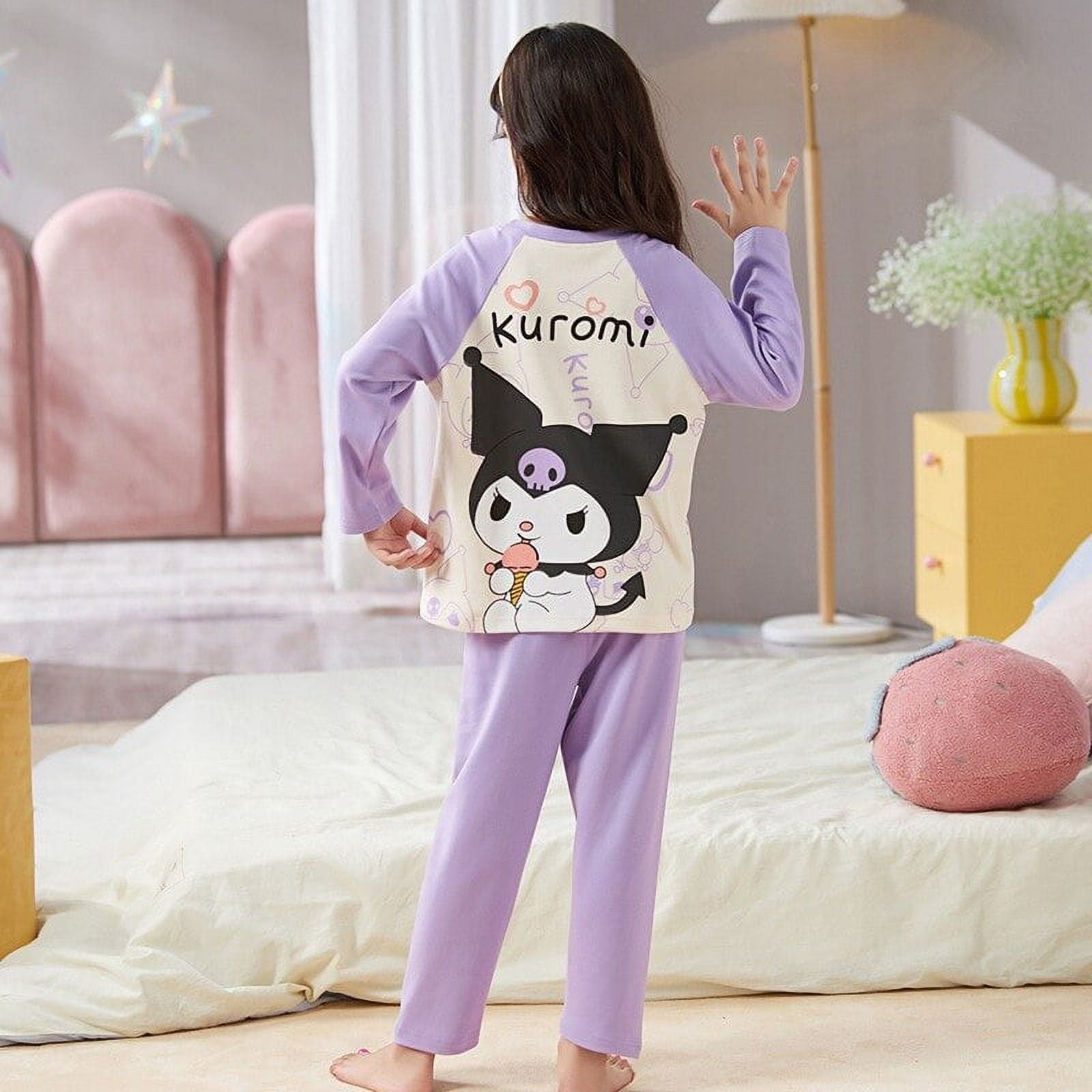 Kawaii Sanrio Hello Kitty Y2k Long Sleeve Pajamas Anime Cinnamoroll My ...