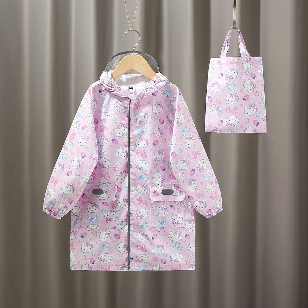 Kawaii Sanrio Hellokittys Mymelody Kuromi Childs Raincoat Cartoon ...