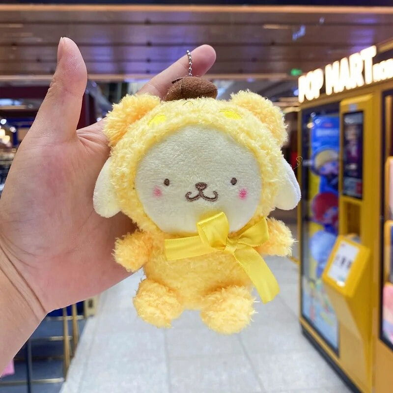 Kawaii Sanrio Keychain Kuromi Keyring Doll Plush Cinnamoroll Stuffed ...