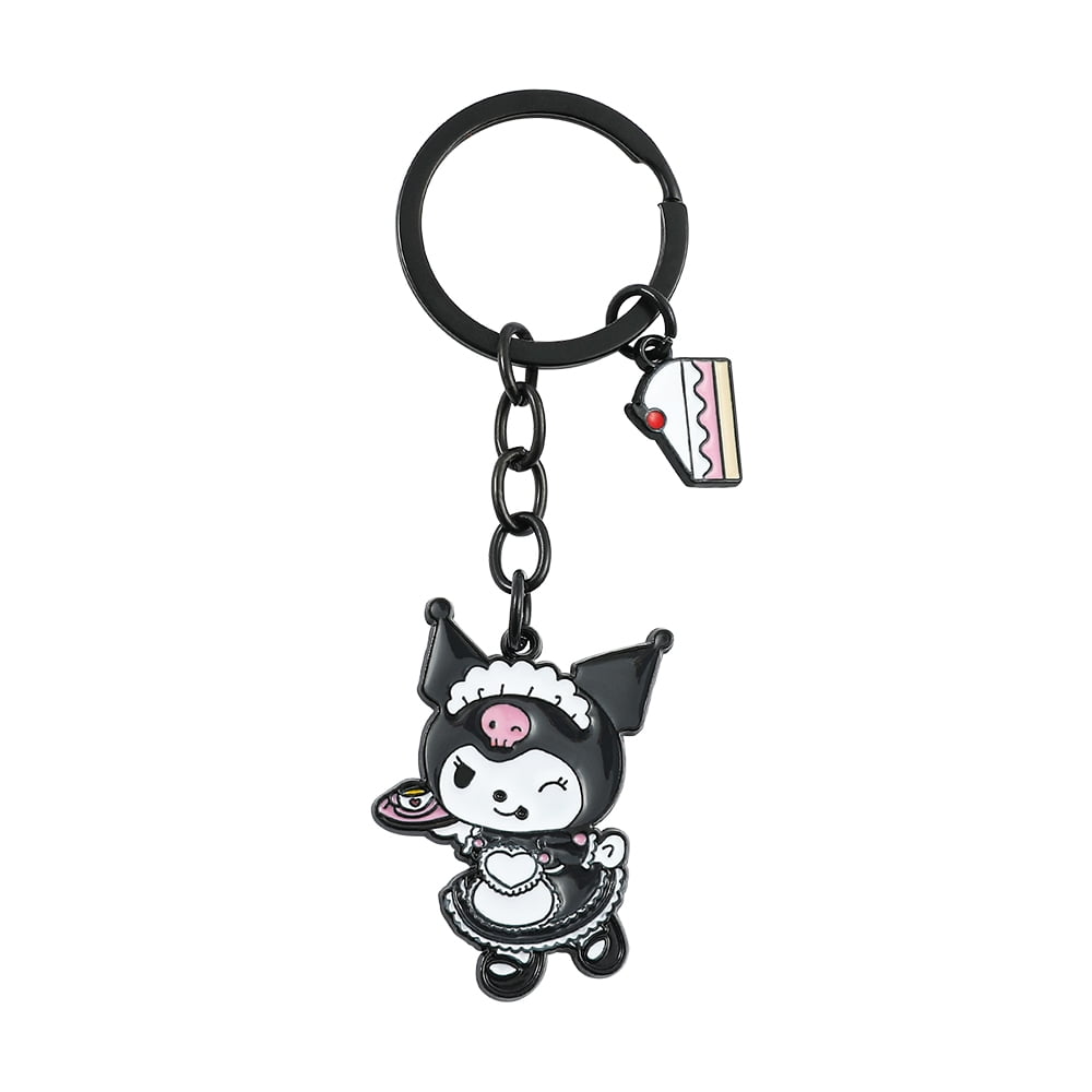 Kawaii Sanrio Keychain Plush Anime Kuromi Key Cha for Backpack Metal ...