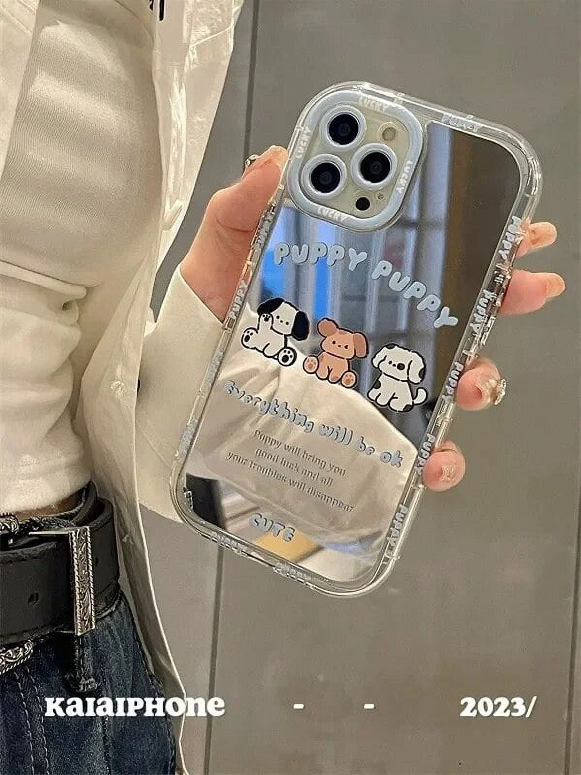 Kawaii Sanrio Kitty Kuromi Mirror Graffiti Style Phone Case for Iphone 15 15Pro 15Promax 14 13 ...