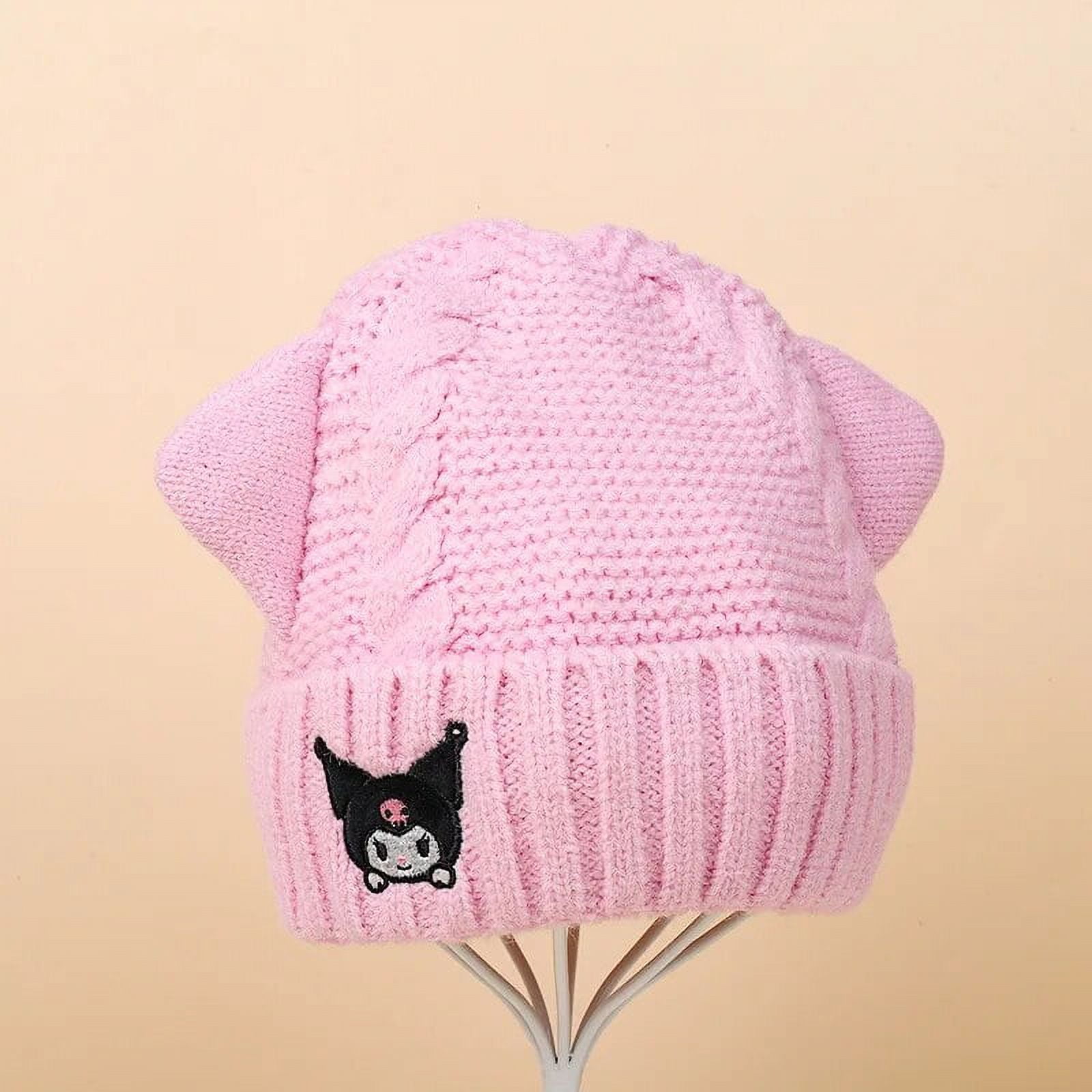 Kawaii Sanrio Knitted Hat Hello Kitty My Melody Kuromi Cinnamonroll ...