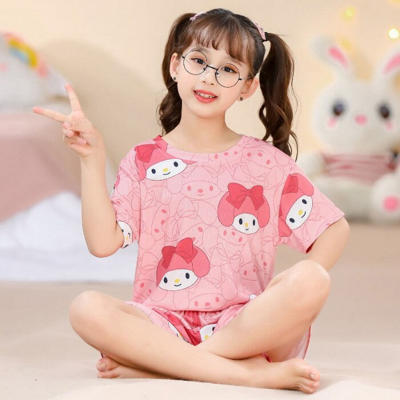 Kawaii Sanrio Kuromi Children Pajamas Cute Anime My Melody Cinnamoroll ...