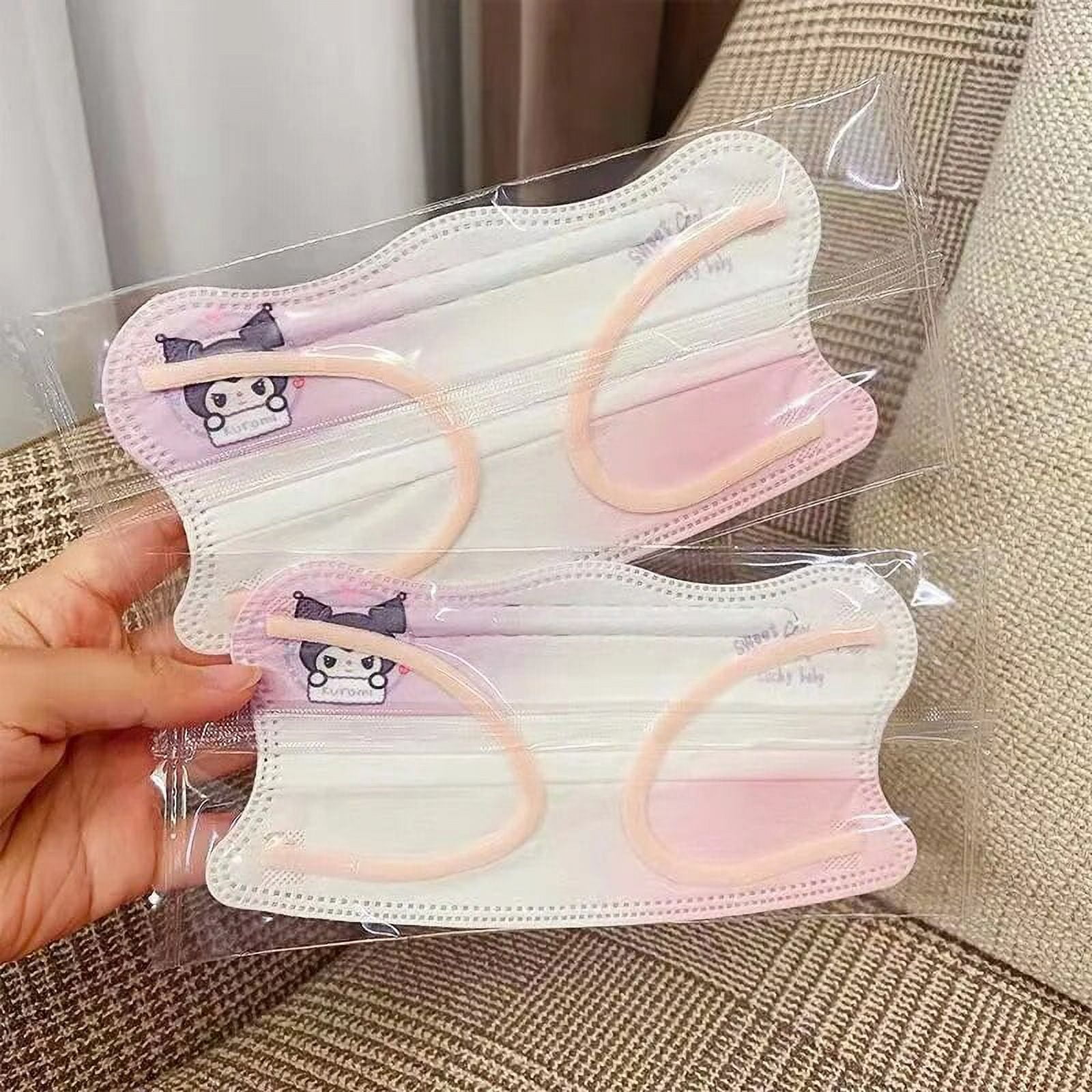 Kawaii Sanrio Kuromi Cinnamoroll Hello Kitty Disposable Mask Gradient ...