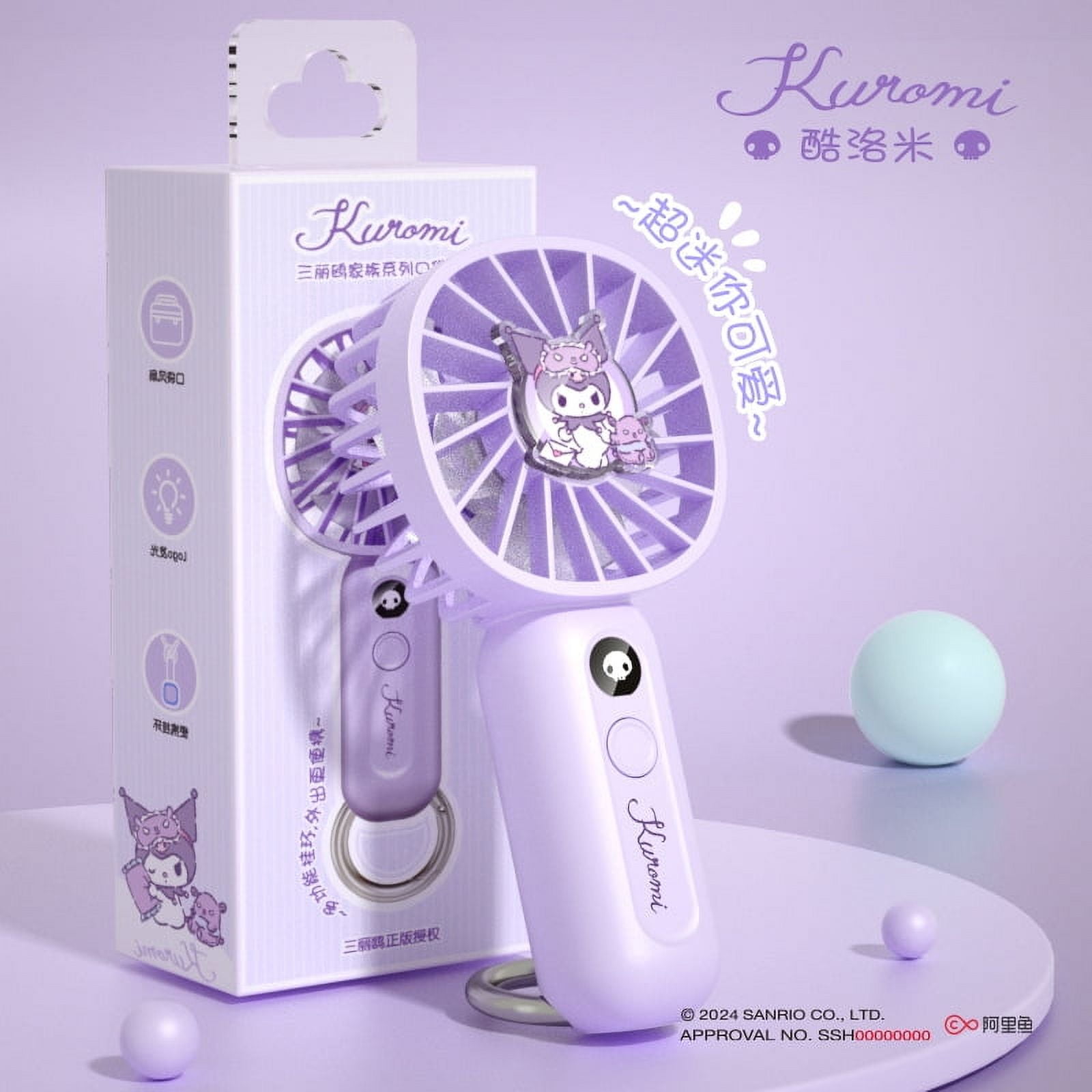 Kawaii Sanrio Kuromi Fan Anime My Melody Cinnmoroll Cute Cartoon Summer ...