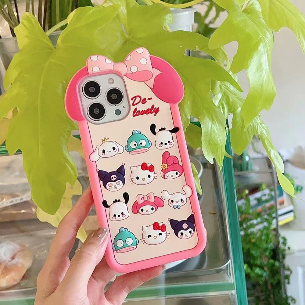 Kawaii Sanrio Kuromi Hello Kitty Phone Case for iPhone 14 12 13 11 15 ...