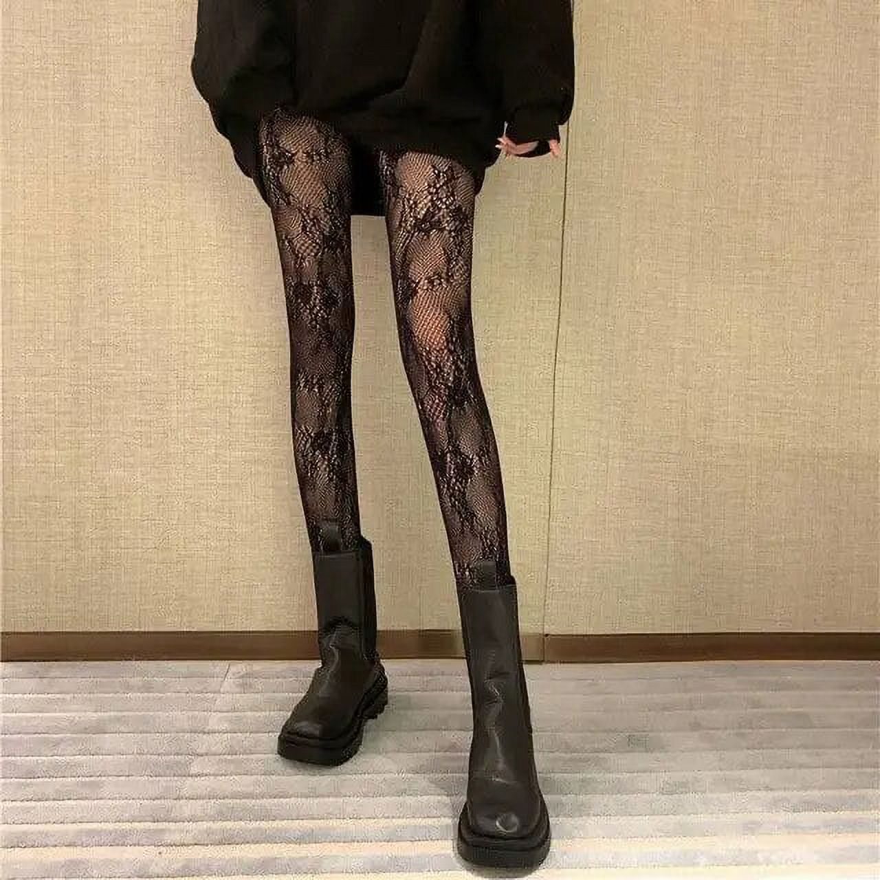 Kawaii Sanrio Kuromi Hello Kitty Tights Fishnets Cosply Costume JK Girl ...