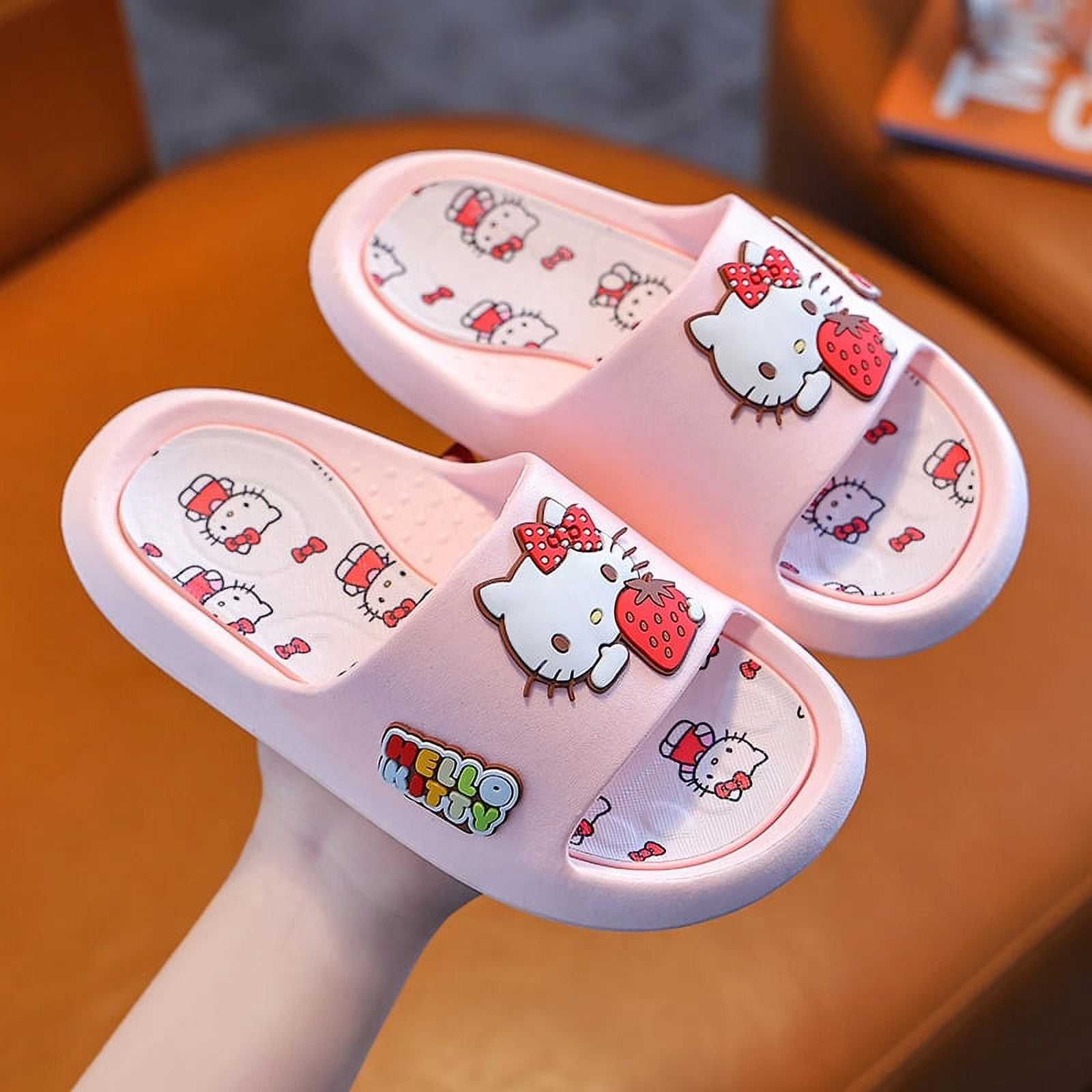 Kawaii Sanrio Kuromi Kids Slippers Cinnamoroll Melody Hello Kitty Cute ...