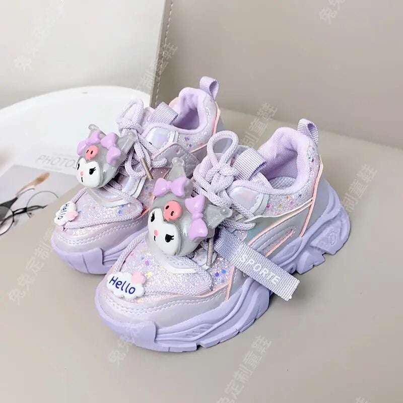 Kawaii Sanrio Kuromi Shoes Girls Cinnamoroll Sneakers Autumn Winter Cartoon Anime Sweet Cute