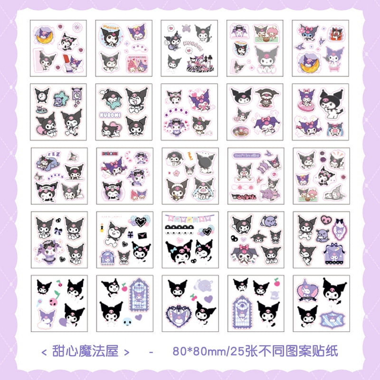 Kawaii Sanrio Kuromi Sticker Hello Kitty Waterproof PVC DIY Goo Card ...