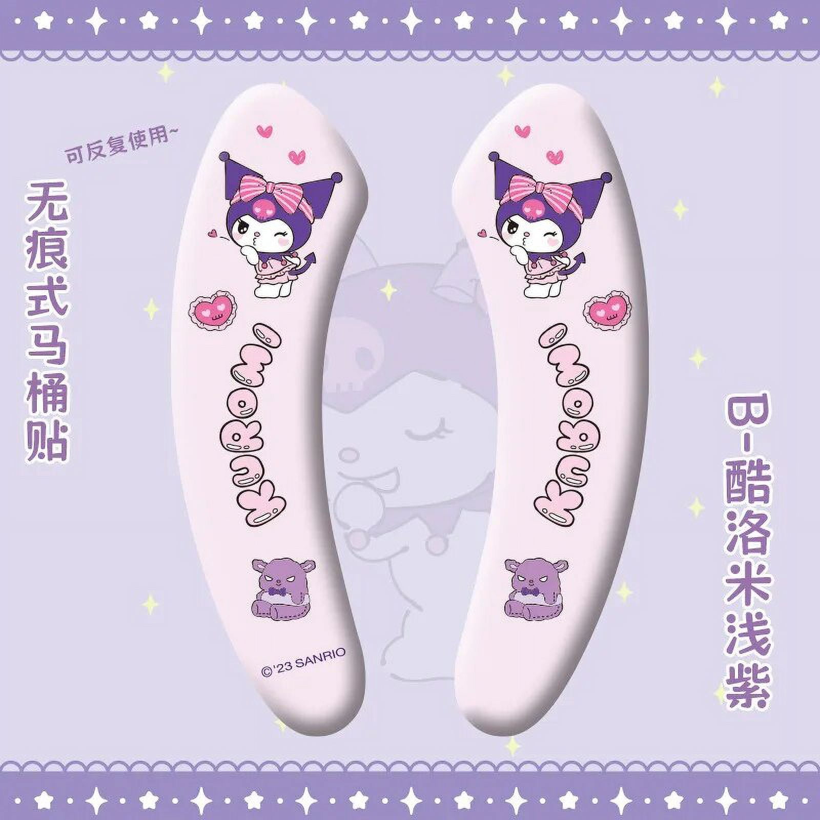 Kawaii Sanrio Kuromi Toilet Seat Cushion Cute Cinnamoroll My Melody Cartoon Stick On Toilet Seat