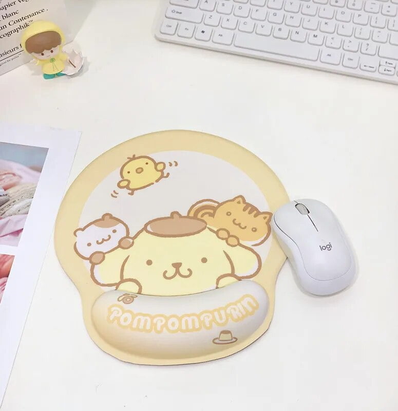 Kawaii Sanrio Mouse Pad With Wrist Rest Non-slip Rubber Computer Pad ...