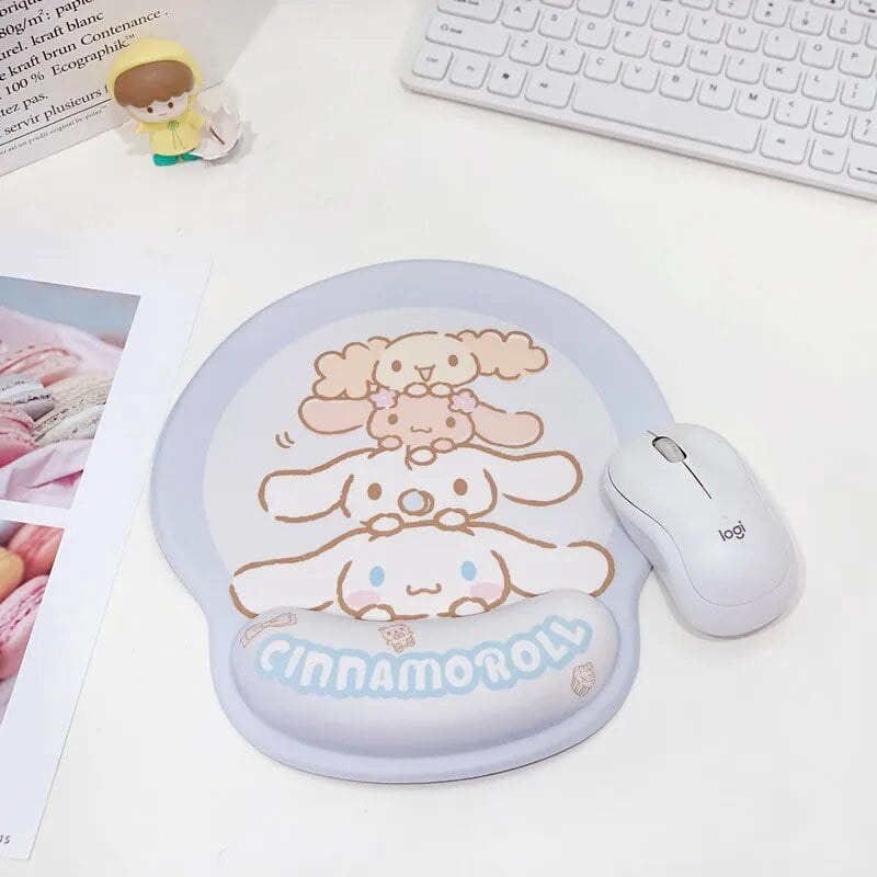 Kawaii Sanrio Mouse Pad With Wrist Rest Non-slip Rubber Computer Pad ...