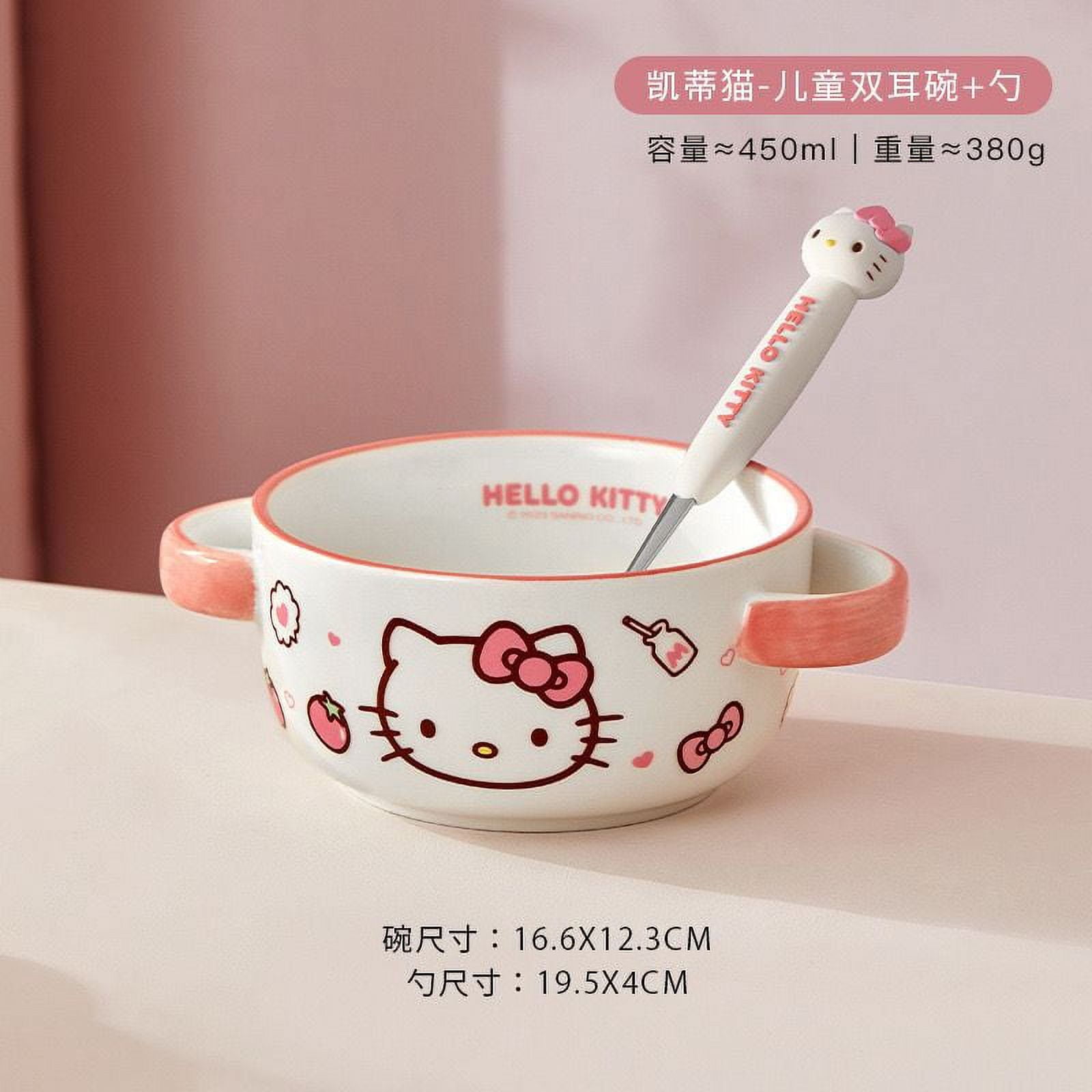 Kawaii Sanrio My Melody Hello Kitty Cinnamoroll Ceramics Bowl Spoon ...