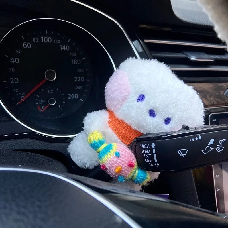 Kawaii Sanrio My Melody Kuromi Hello Kitty Plush Doll Car Wiper Turn ...