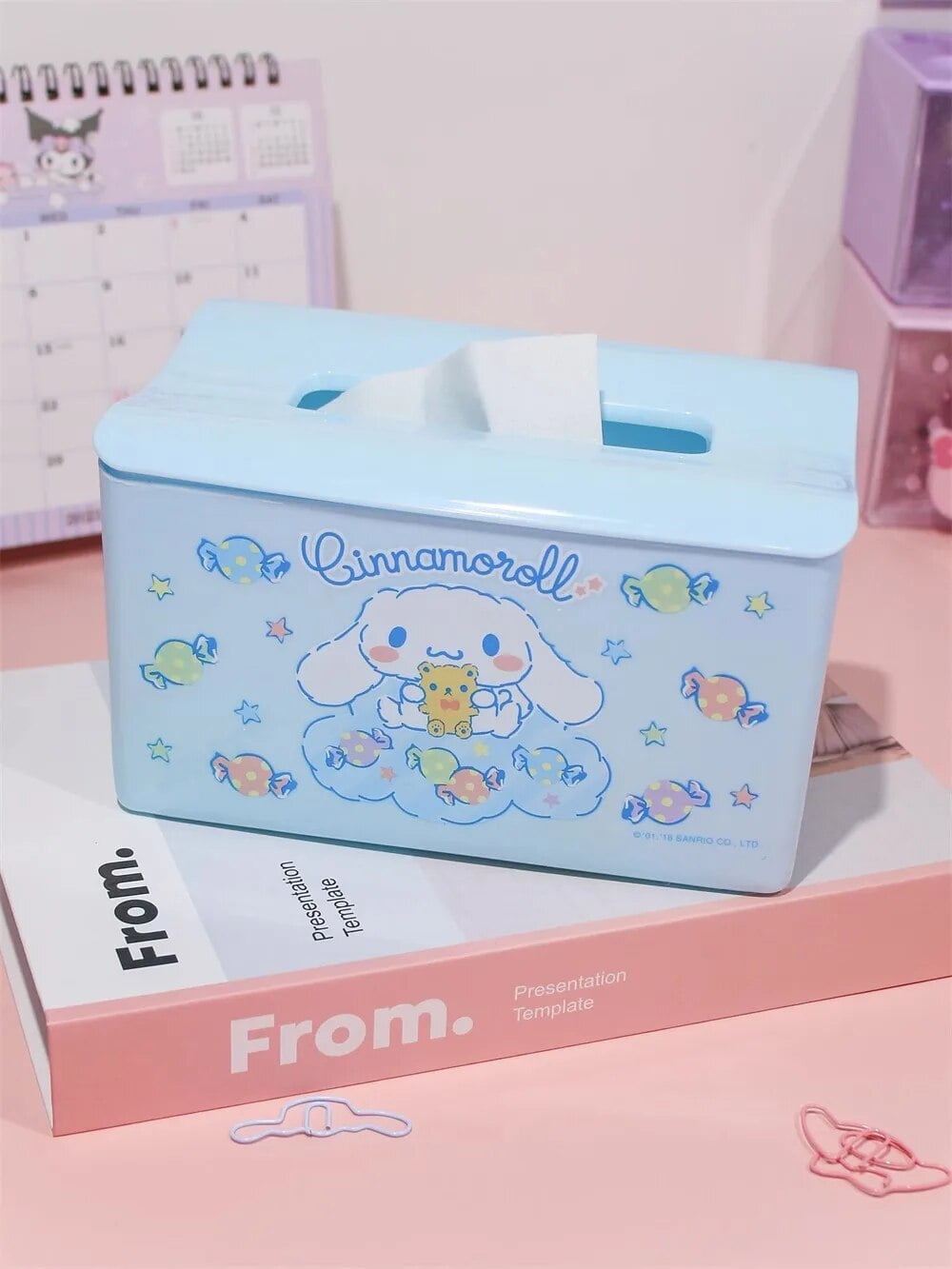 Kawaii Sanrio My Melody Tissue Box Kuromi Cinnamoroll Cartoon Anime ...