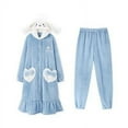 Kawaii Sanrio Night-Robe Hello Kitty Autumn Wintertime Plush Loungewear ...