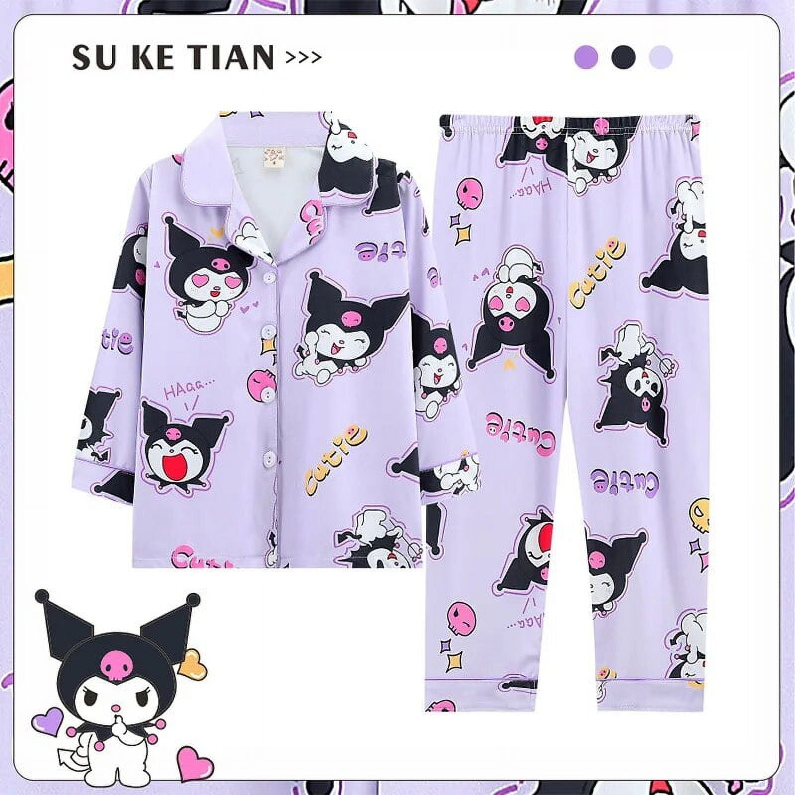 Kawaii Sanrio Pajamas Cinnamoroll Kuromi Melody Y2K Anime Pochacco Cute ...